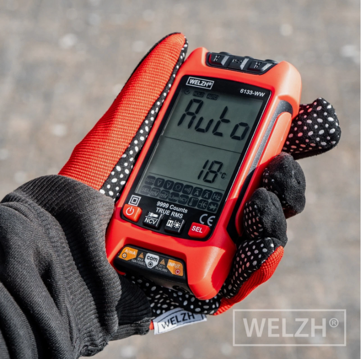 Welzh Werkzeug 6133-WW Digital Auto-Smart Multimeter | 1000 V AC/DC Tester