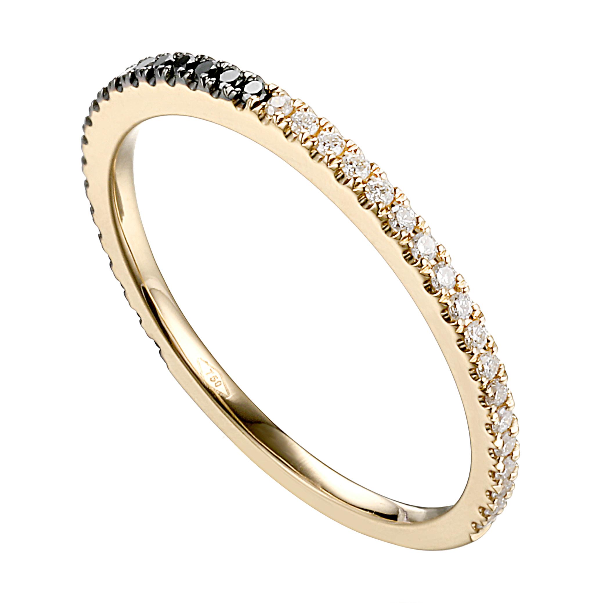 Half Black diamond - Half white diamond