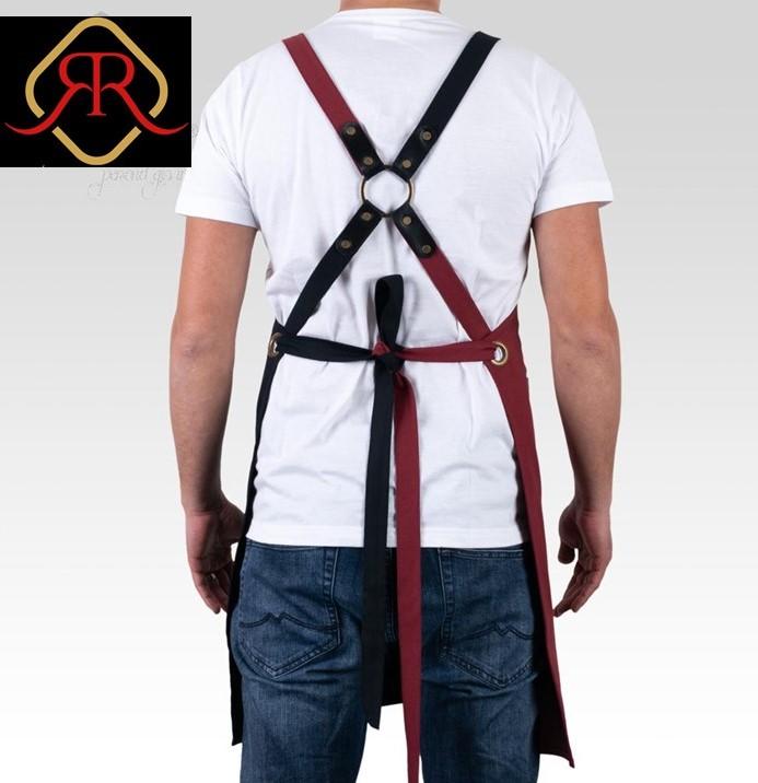 Spartan Maroon and Grey Luxury Apron, bespoke spartan apron, Maroon ...