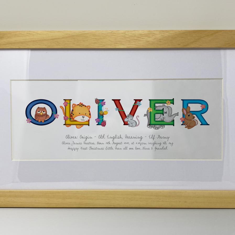 Deluxe Name Frames, Baby Keepsakes