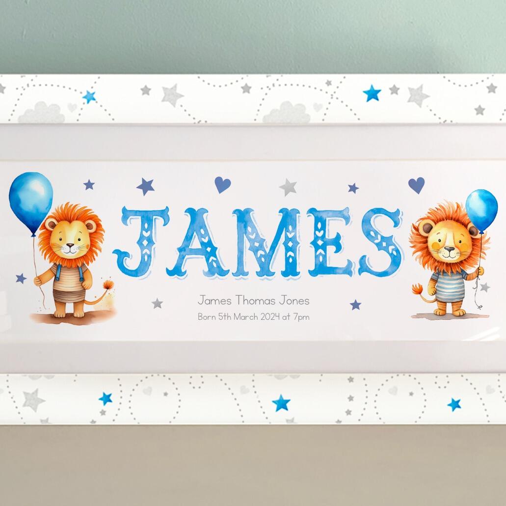 Little Lions Personalised Baby Gift and Christening Keepsake | Elephant ...