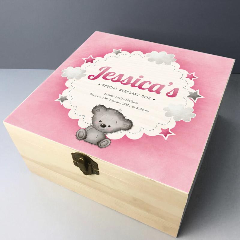 Personalised Wooden Keepsake Box | Little Bears Design | Memory Boxes ...