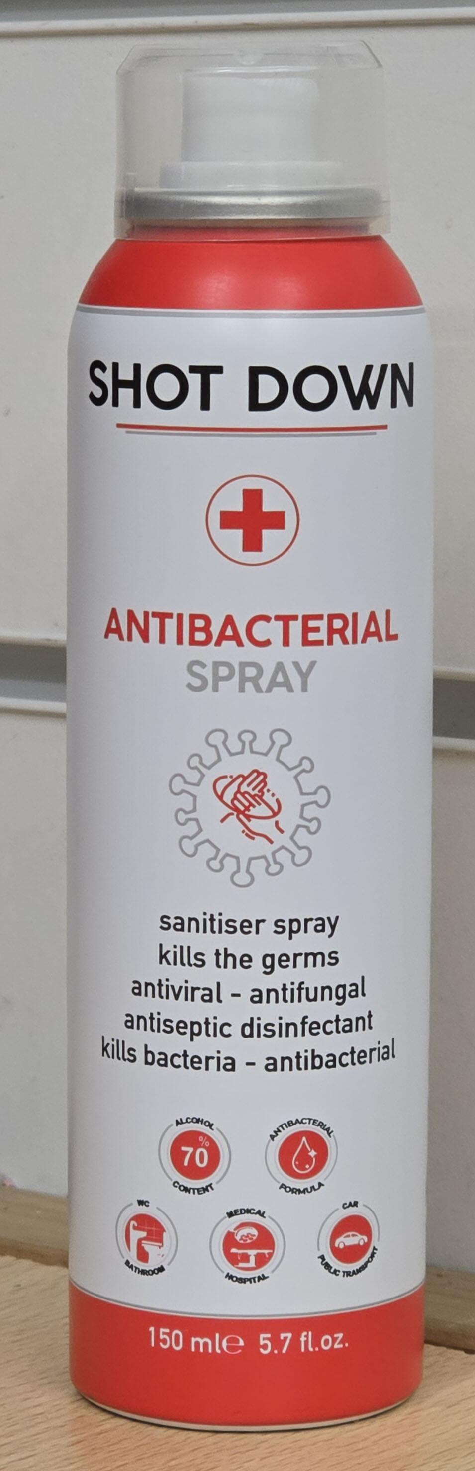 Shot Down 150ml Antiseptic Disinfectant Surface Spray - CLEARANCE