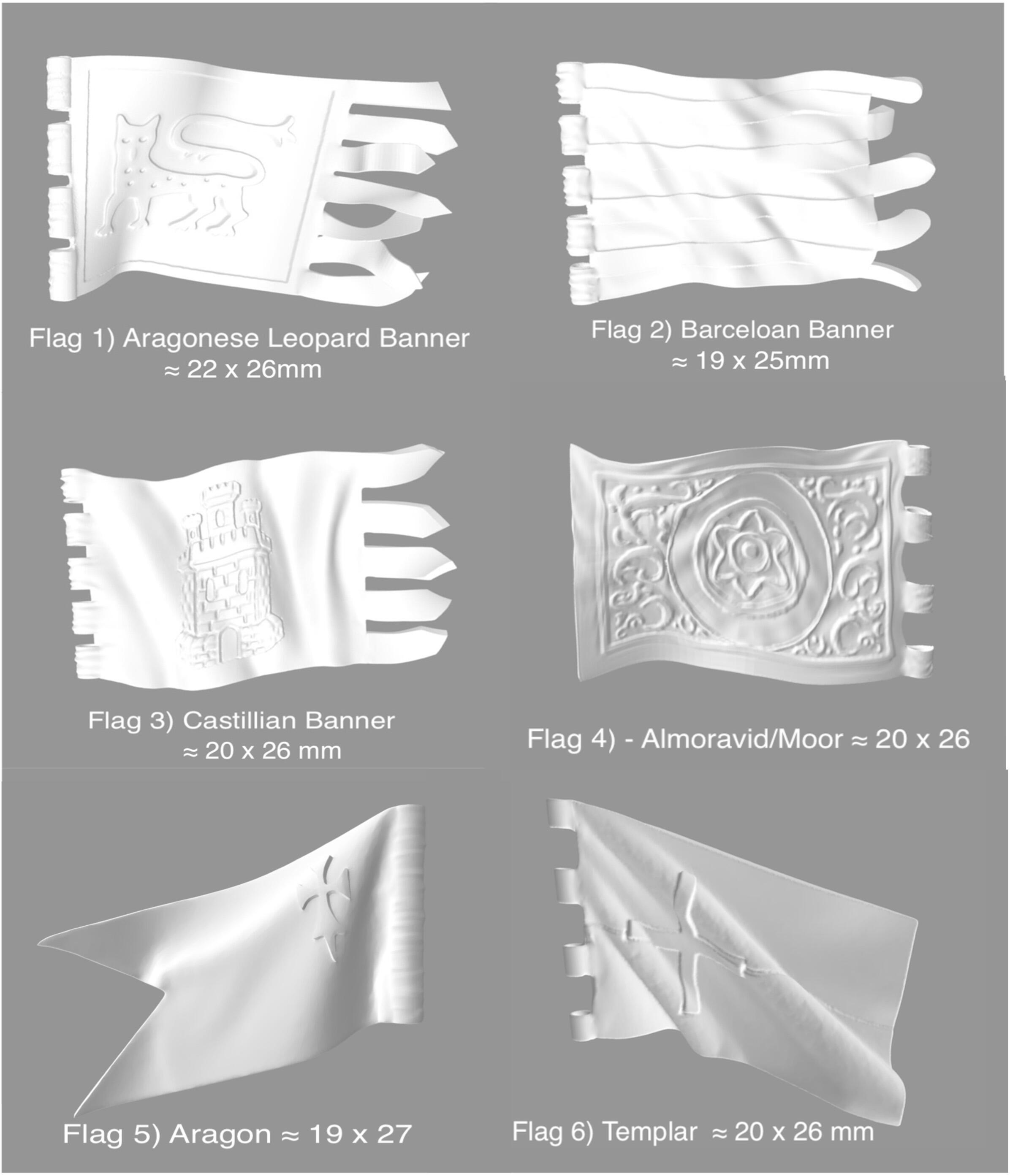 RECONQUISTA + CRUSADE FLAGS