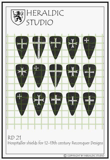 Templar-style Knight Teardrop Shields & decals