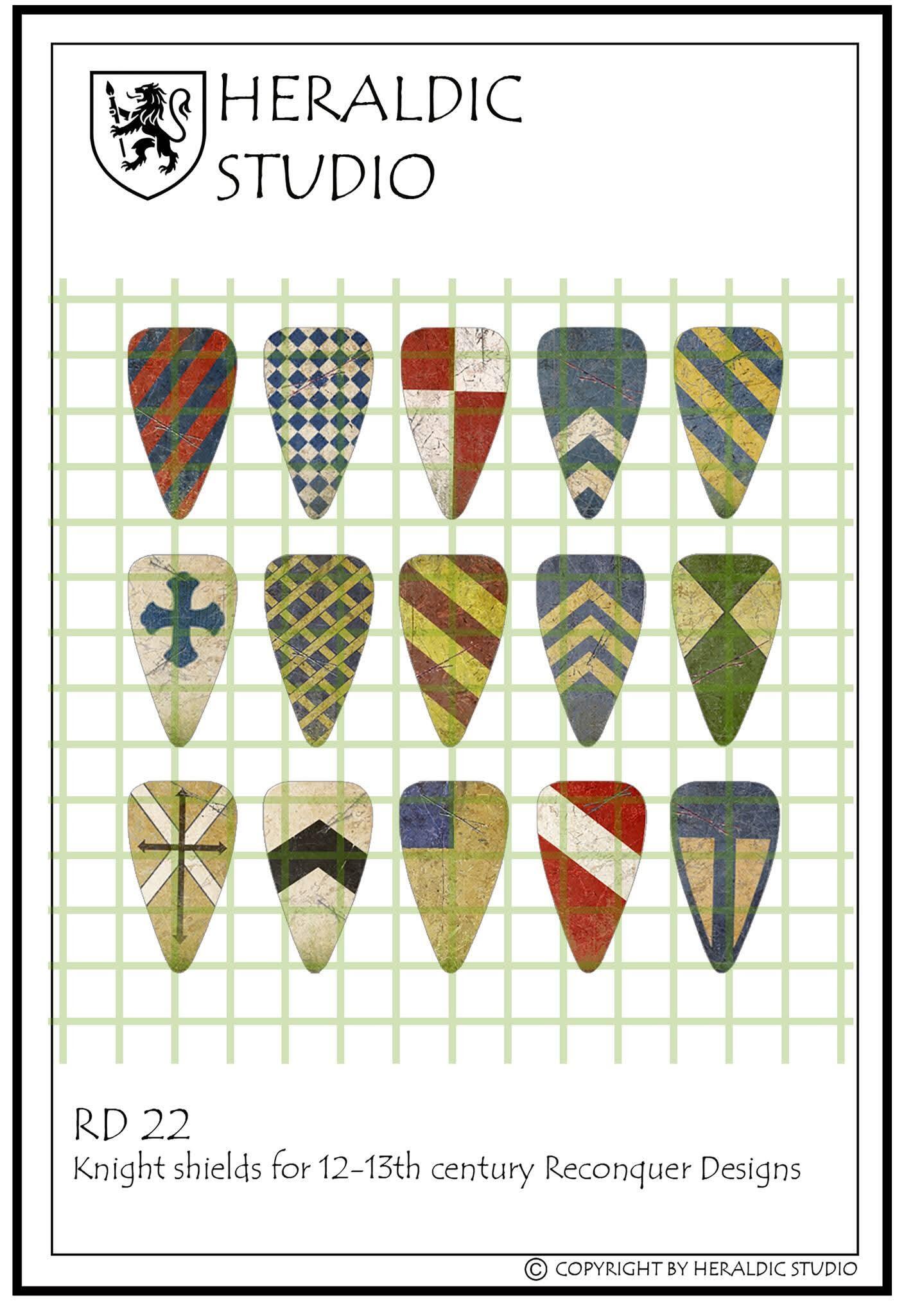 Templar-style Knight Teardrop Shields & decals