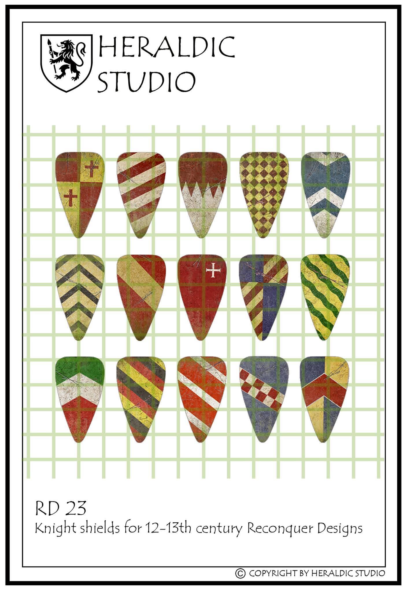 Templar-style Knight Teardrop Shields & decals