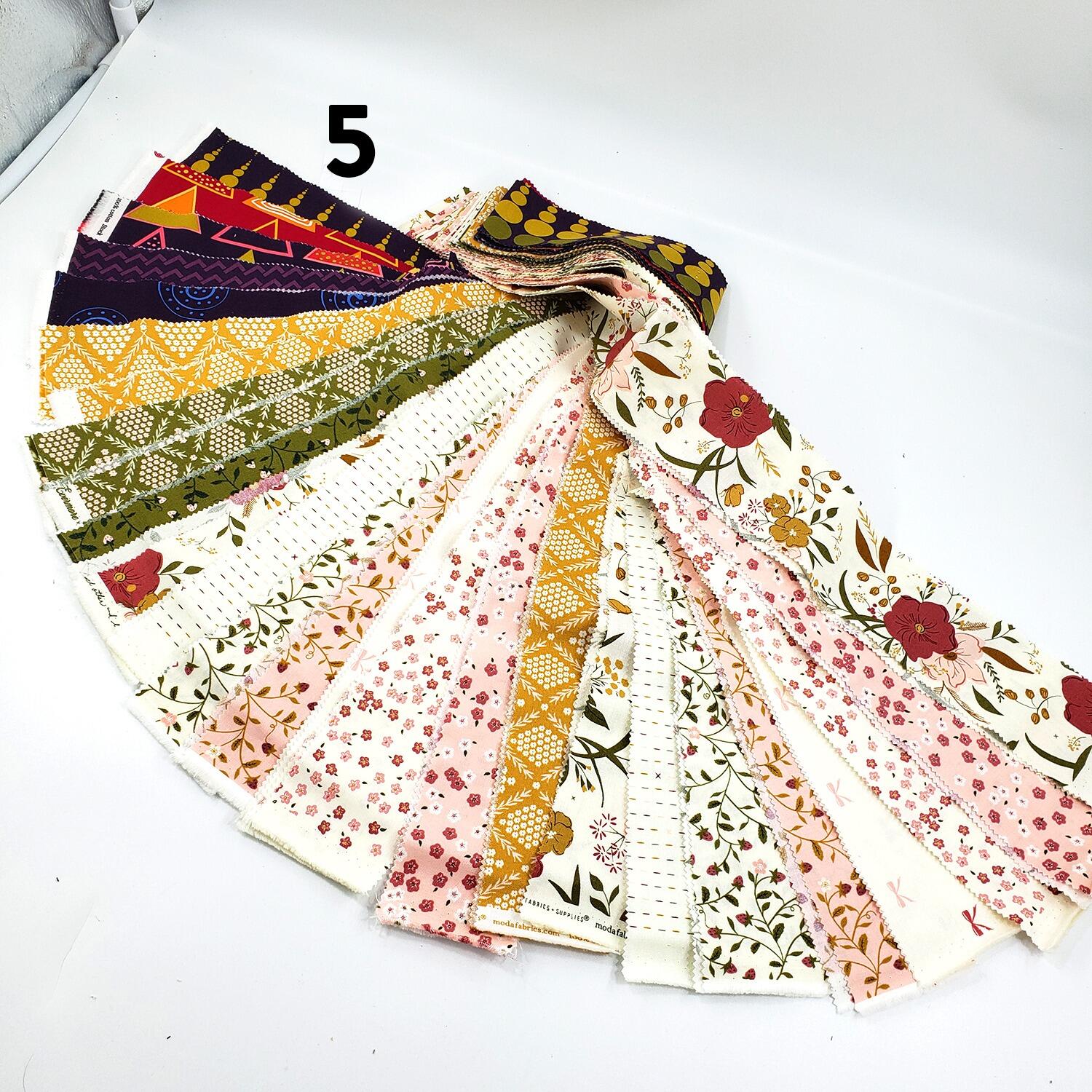 Moda scrap bags 100% cotton abstract, floral, cute, mixed scraps from Moda