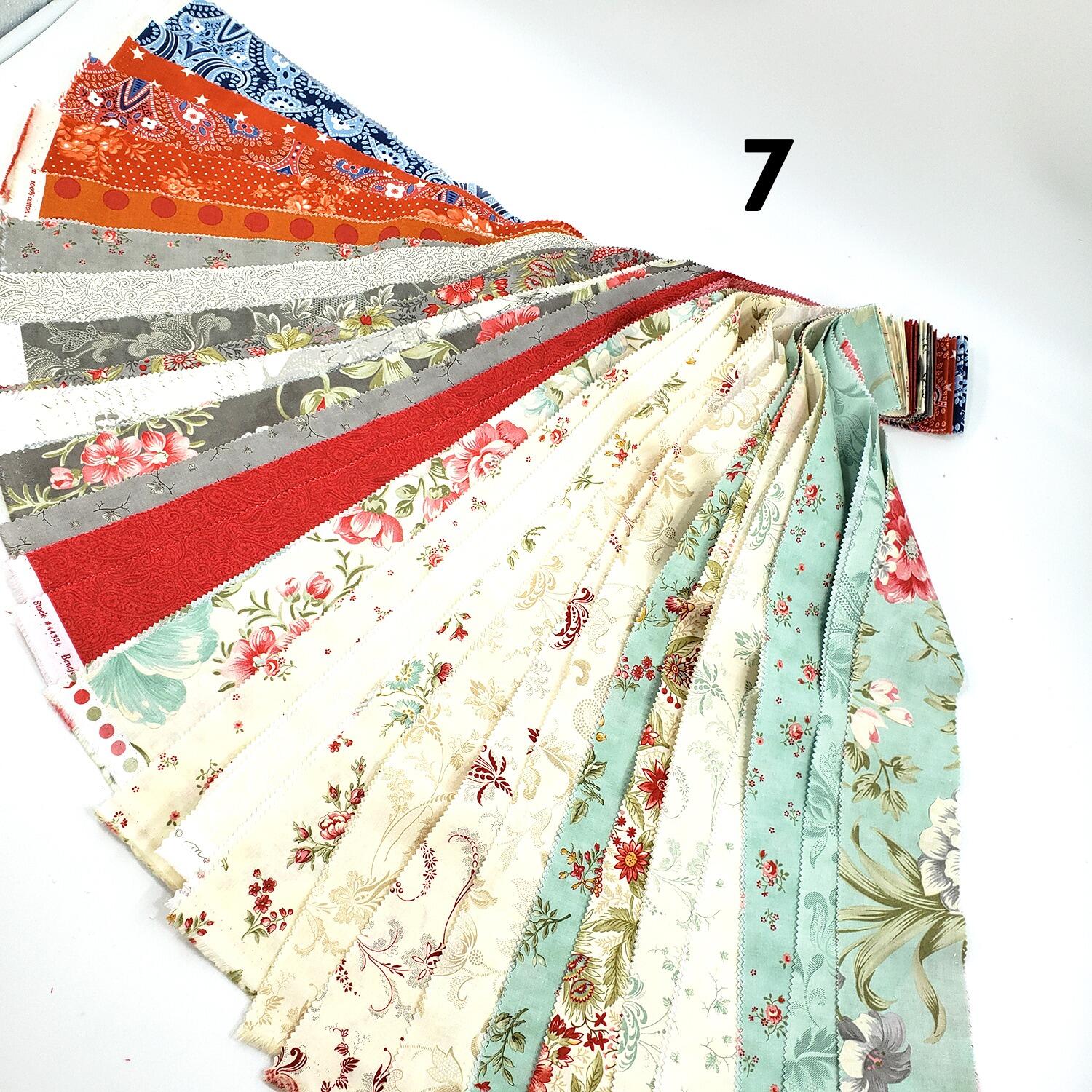 Moda scrap bags 100% cotton abstract, floral, cute, mixed scraps from Moda