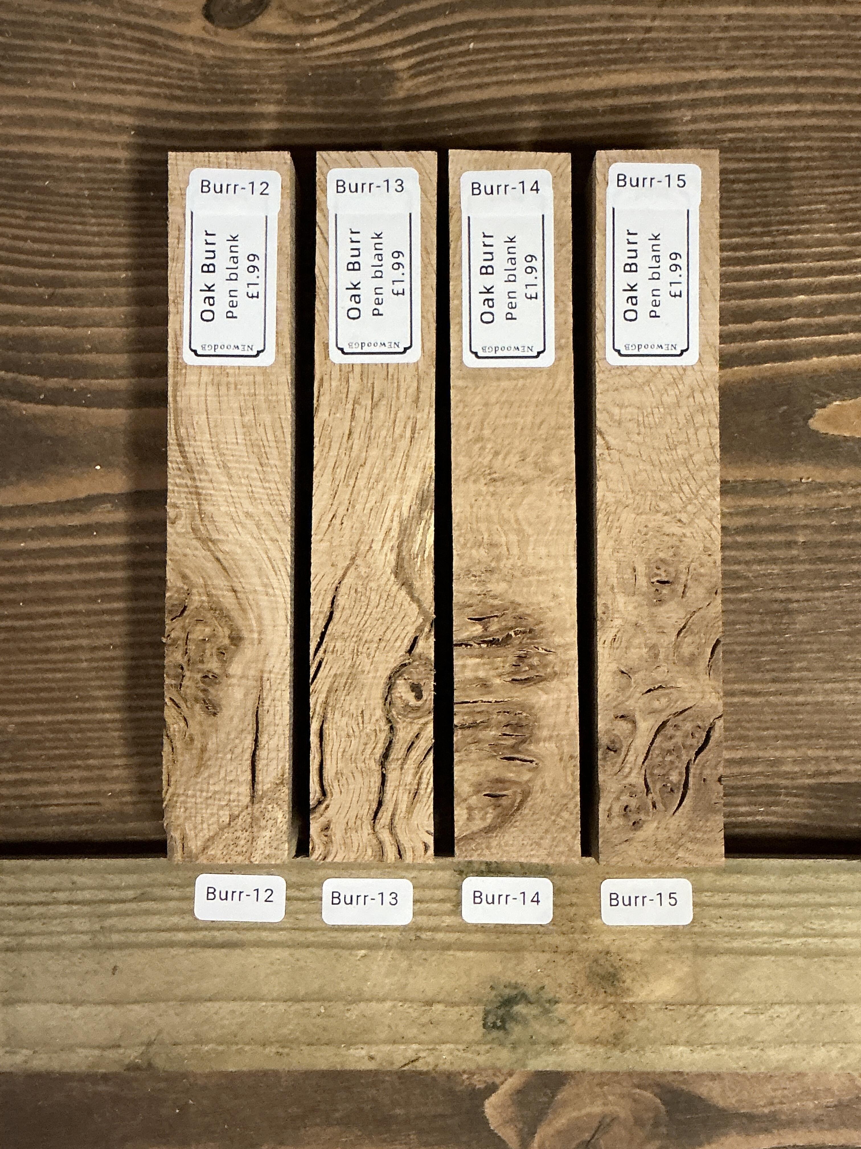 Light Oak Burr Pen blanks