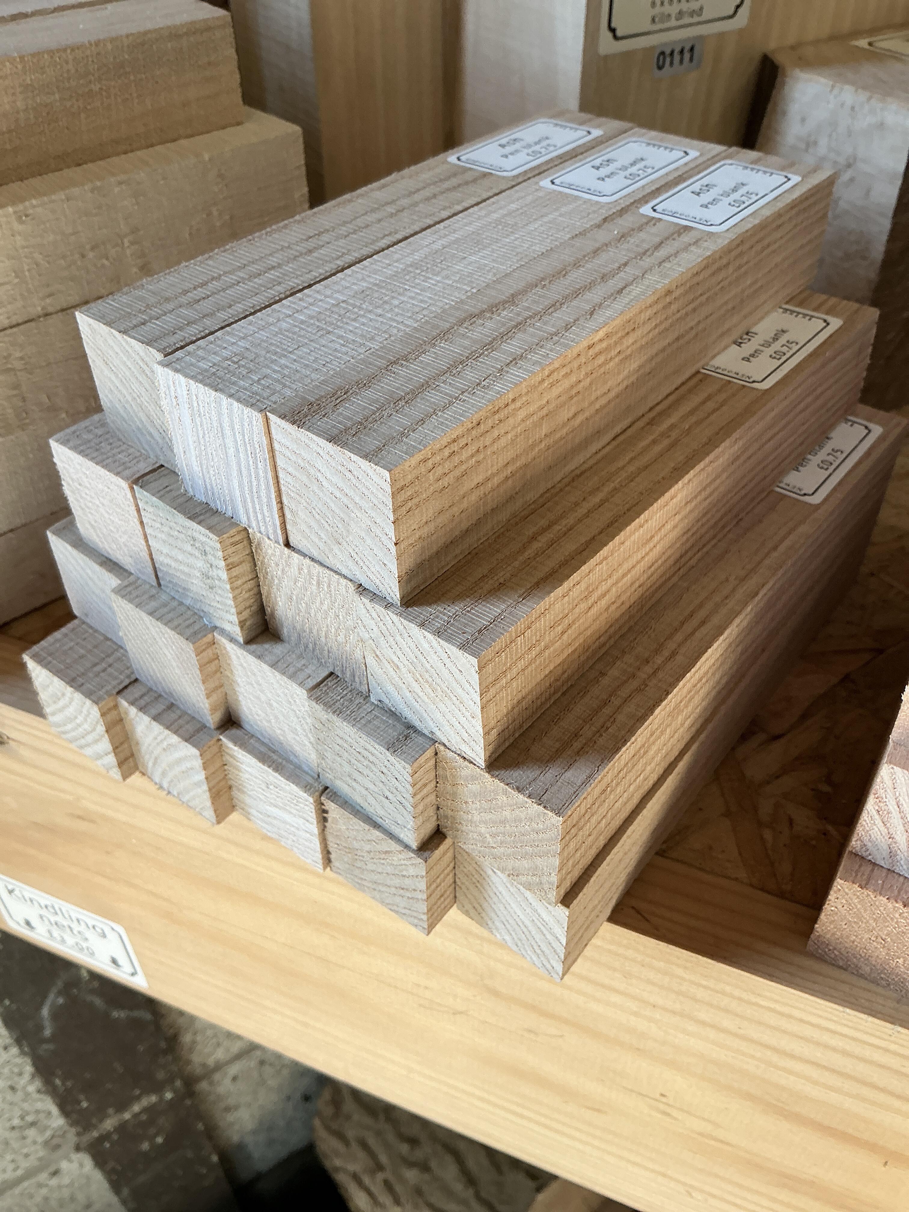 Premium Hardwood Ash Pen Blanks for Turning | NEwoodGB UK