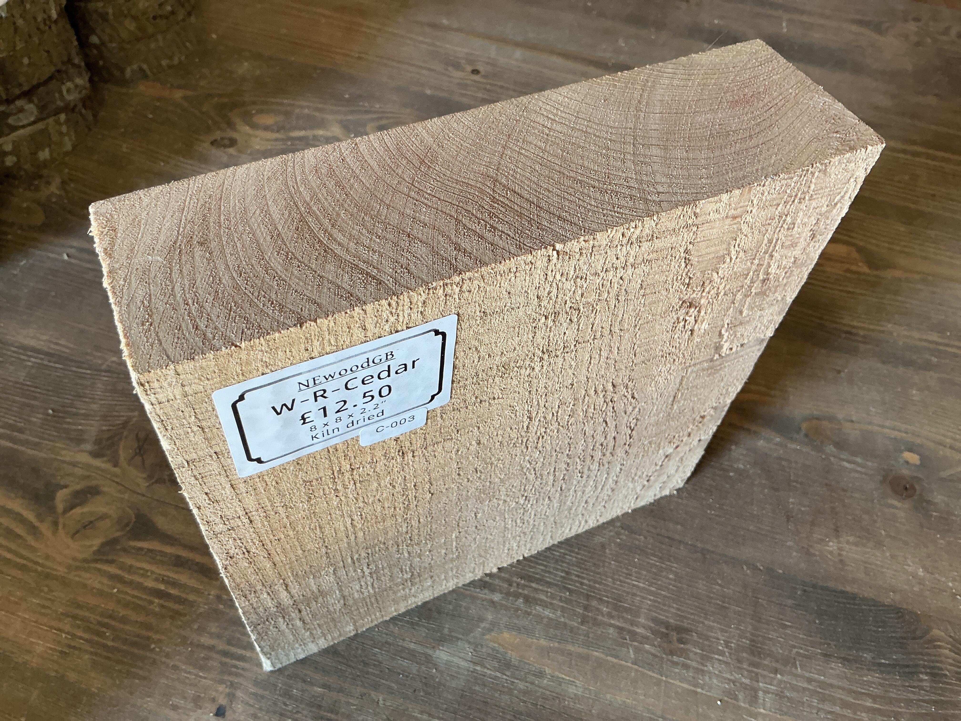 Cedar blocks 8” rough sawn