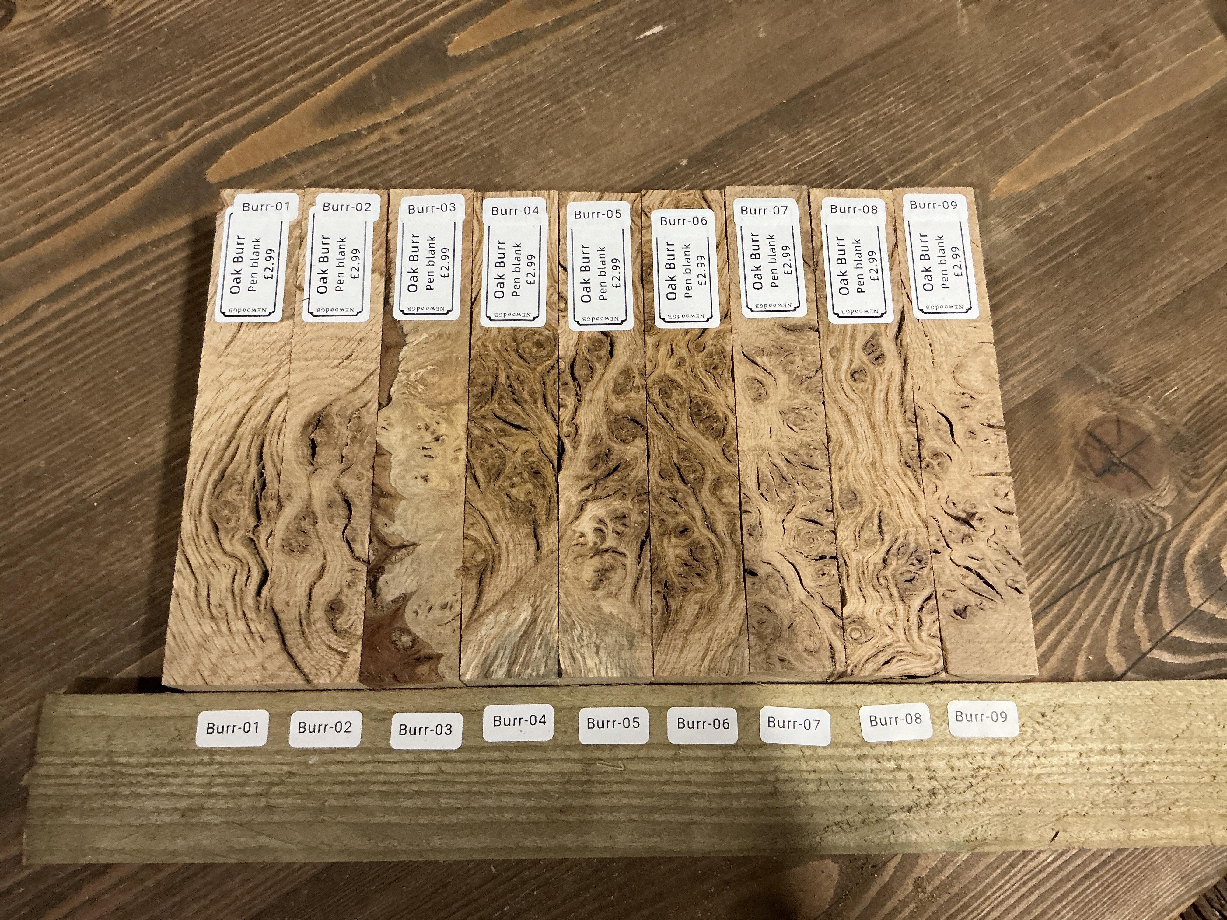 Heavy Oak burr Pen blanks