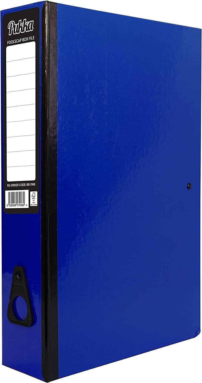 Box File Foolscap Pukka Navy