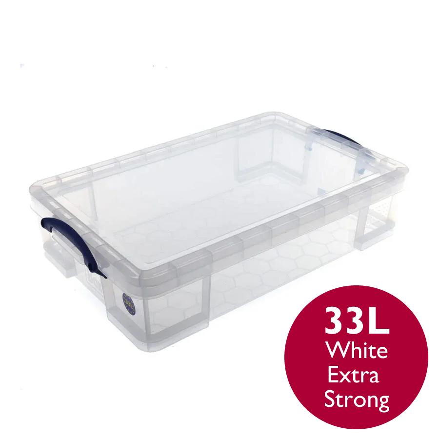 Really Useful Storage Box 33L Large (White Extra Strong)