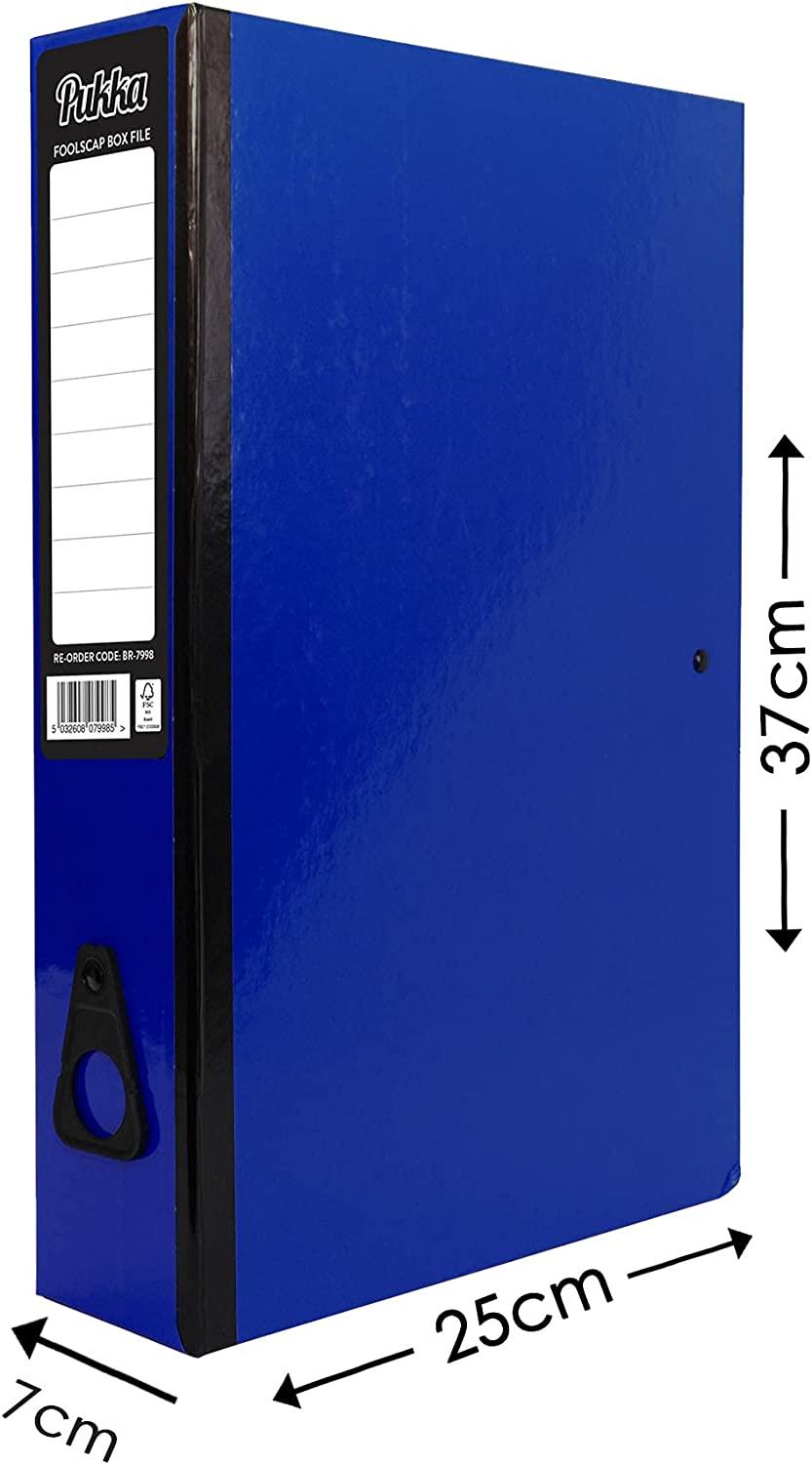Box File Foolscap Pukka Navy