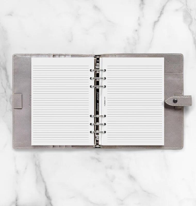 Filofax A5 Size White Ruled Refill Paper