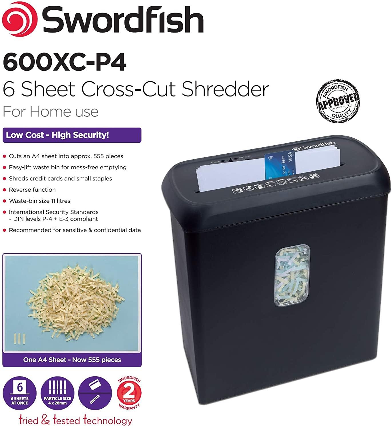 Swordfish Cross Cut Shredder 600XC-P4