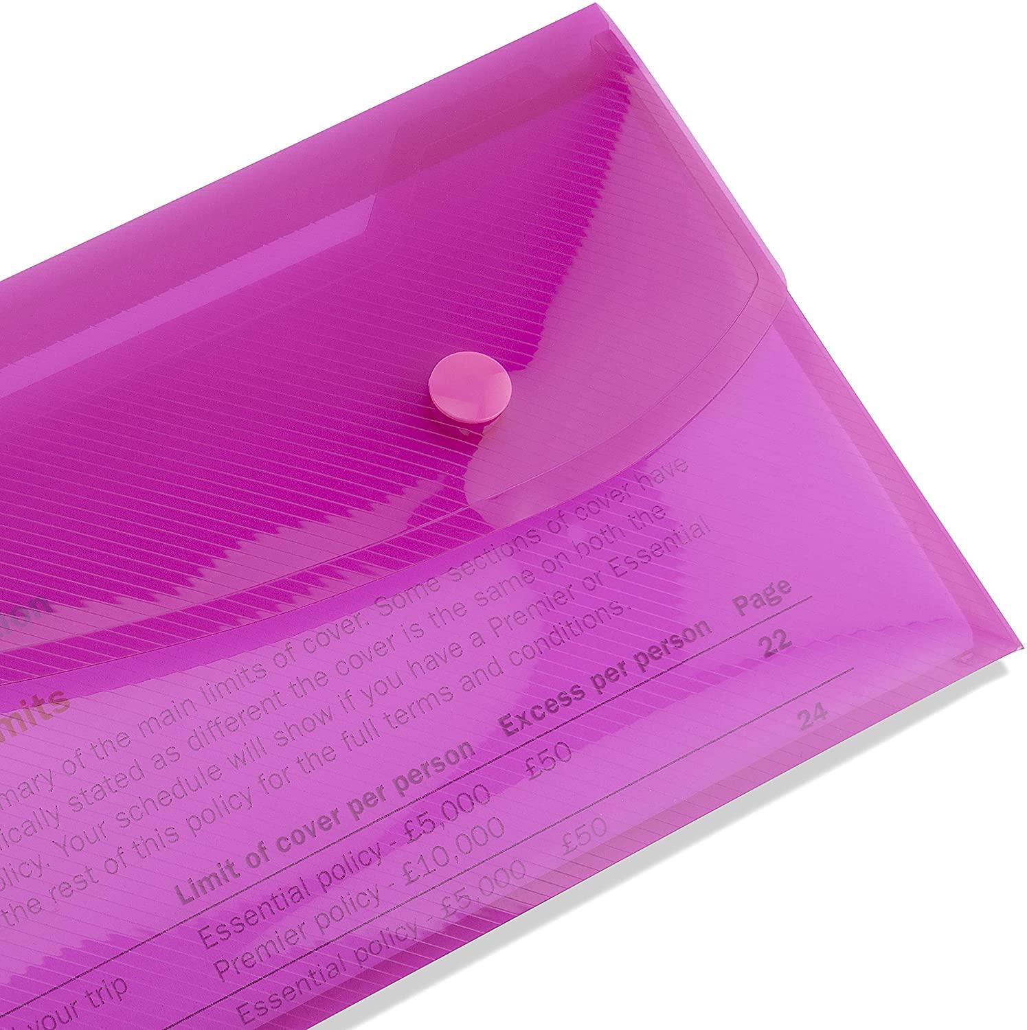 DL Popper Wallet, Assorted Colours- Single (Rapesco)