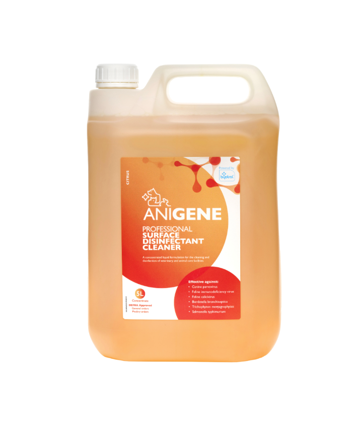 ANIGENE Professional Disinfectant Cleaner, 5 Litre - Citrus, Individual