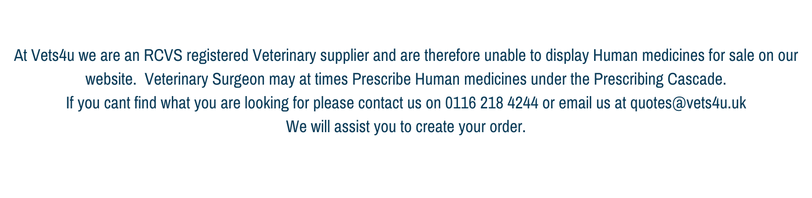 Cascade Human Medicines | Veterinary Prescribing Cascade UK | Vets4U