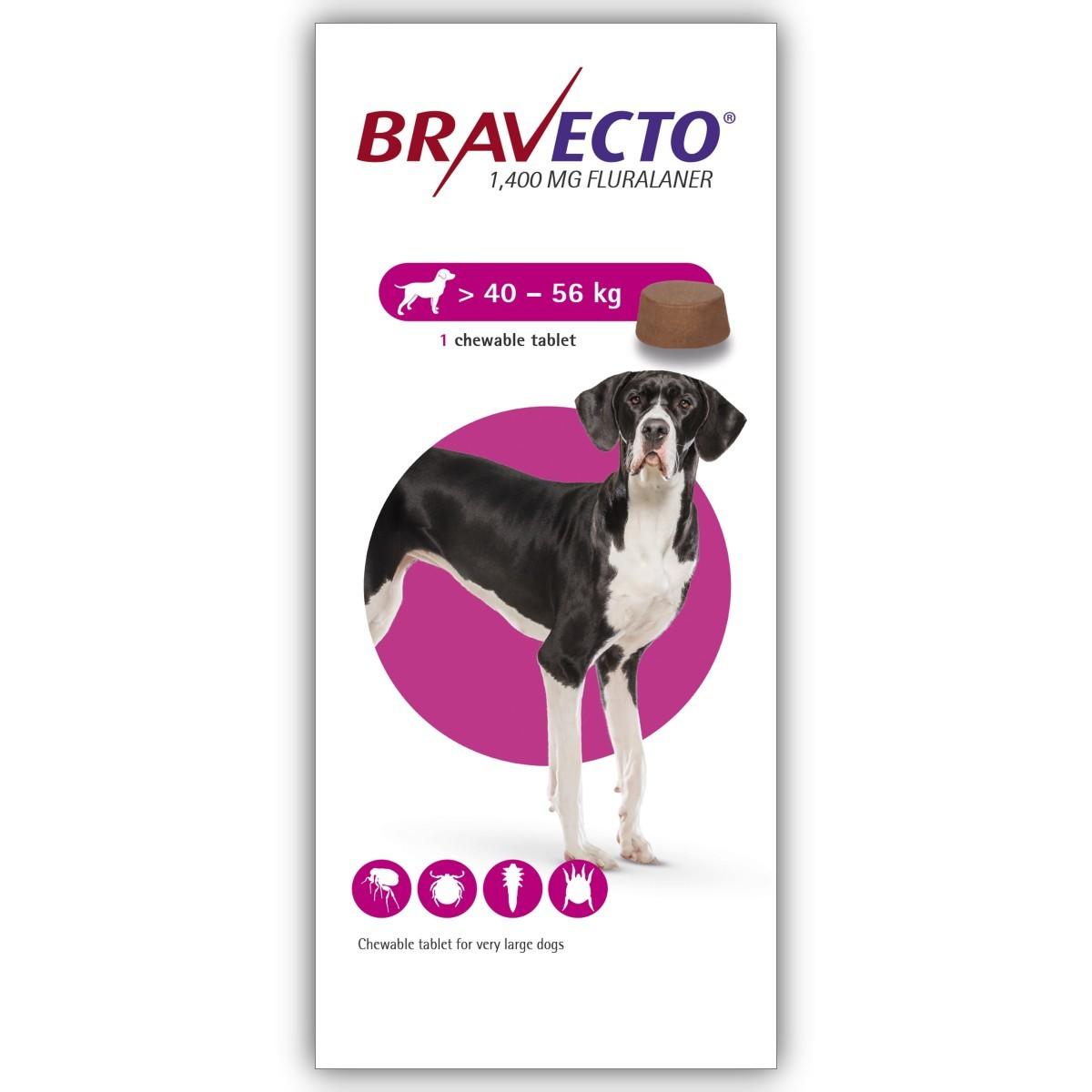 BRAVECTO DOG TAB XL 1400MG 2D PK 2