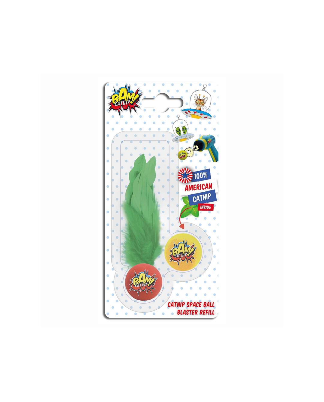 Catnip Pop Gun Ball and Feather Ball Duo, Individual, RRP ?4.99