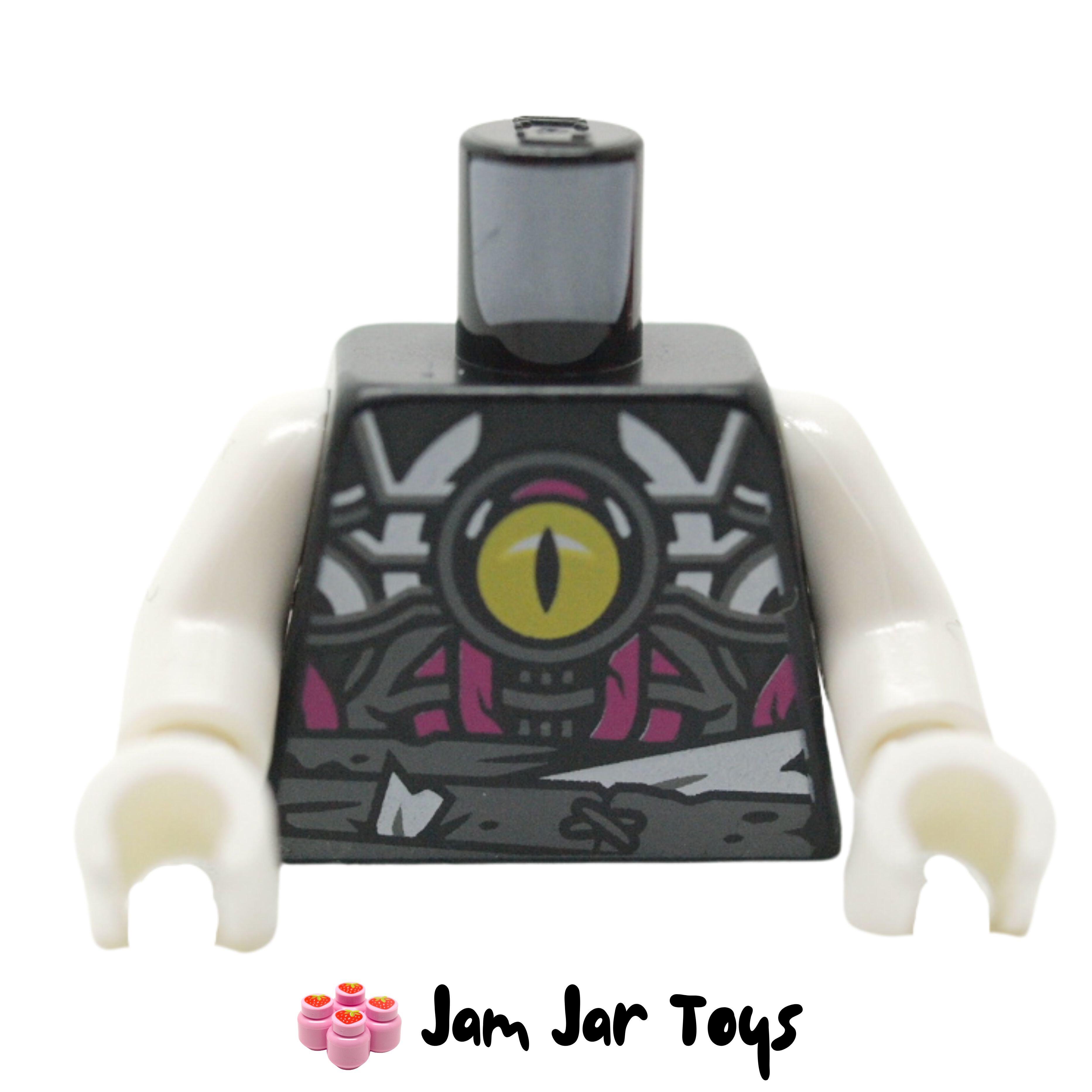 LEGO Nightmare King Black Torso, Yellow Eye on Chest, Belt. TO90
