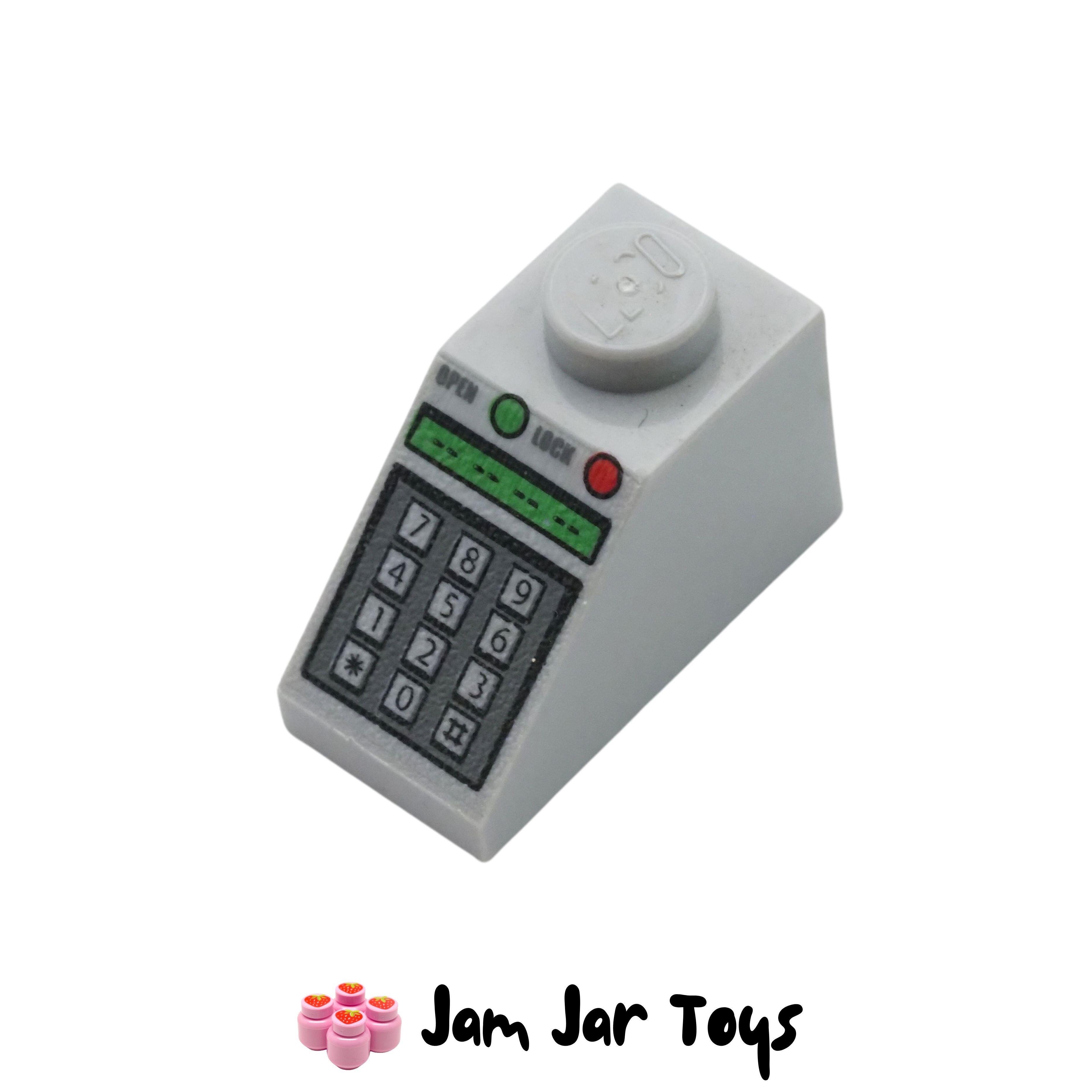 LEGO Light Bluish Grey Keypad Tile, Green 4228198 | JamJarToys