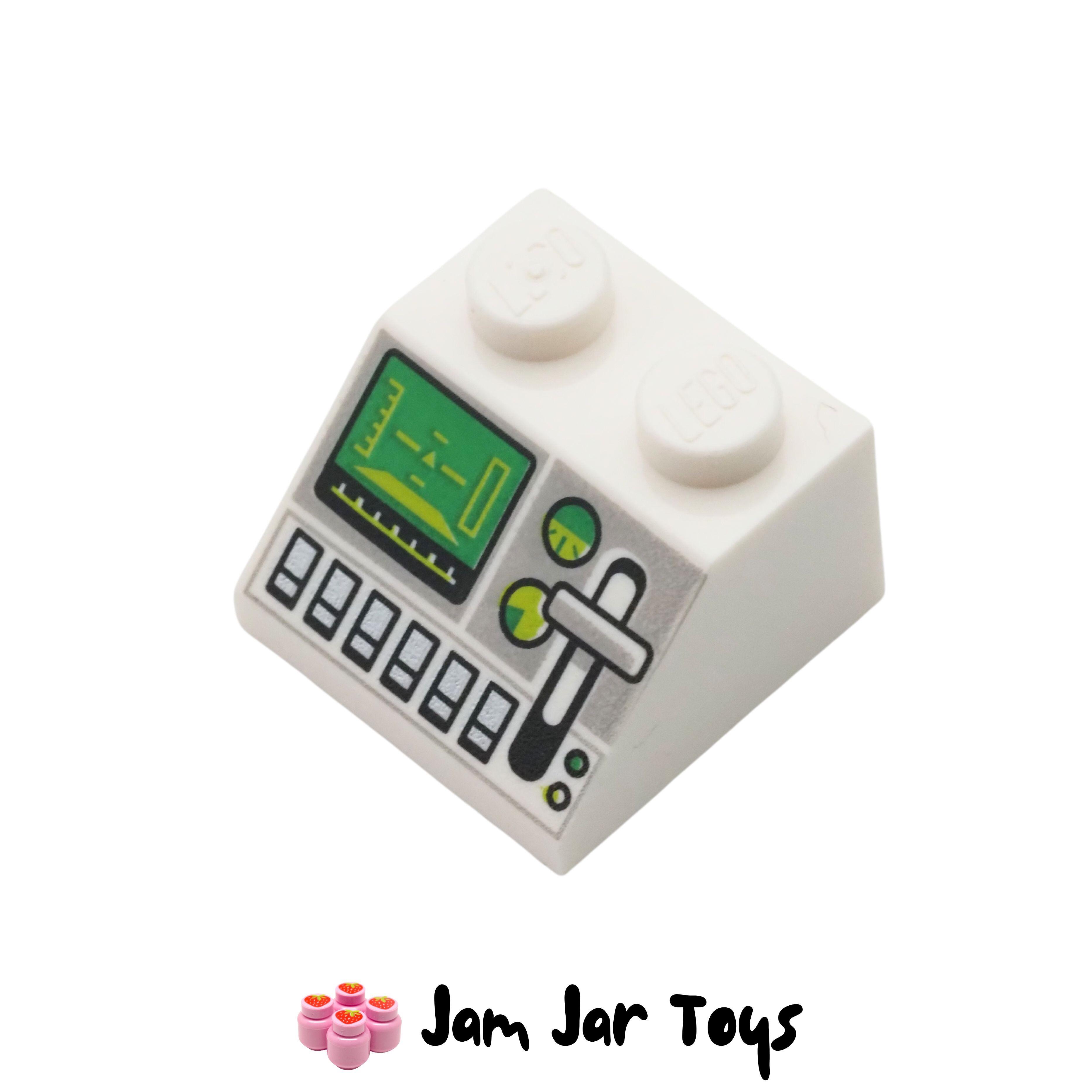 LEGO White Computer Screen Tile with Lever 2 x 2 45°. PT100