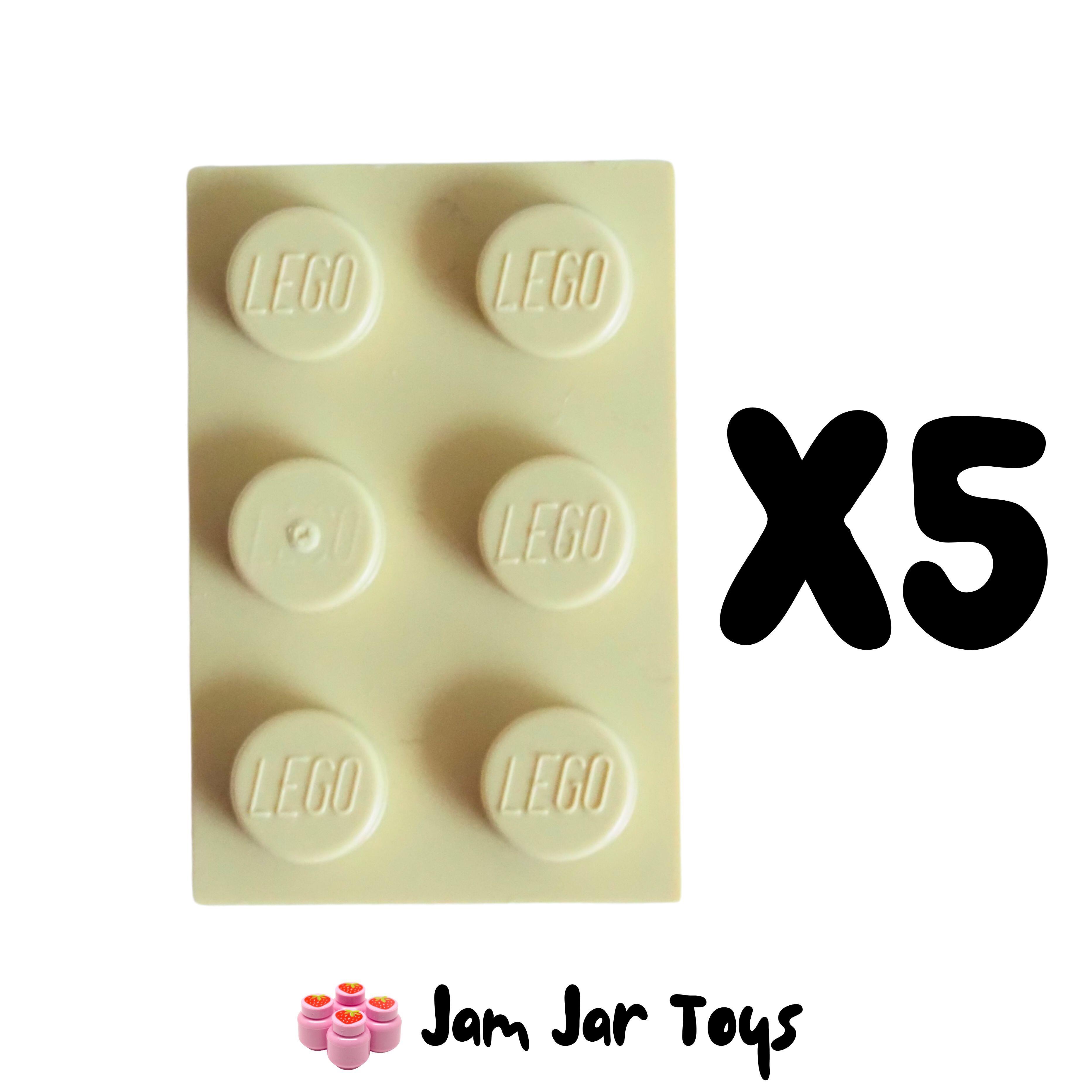 LEGO Five Tan 2 x 3 Tiles. ST37