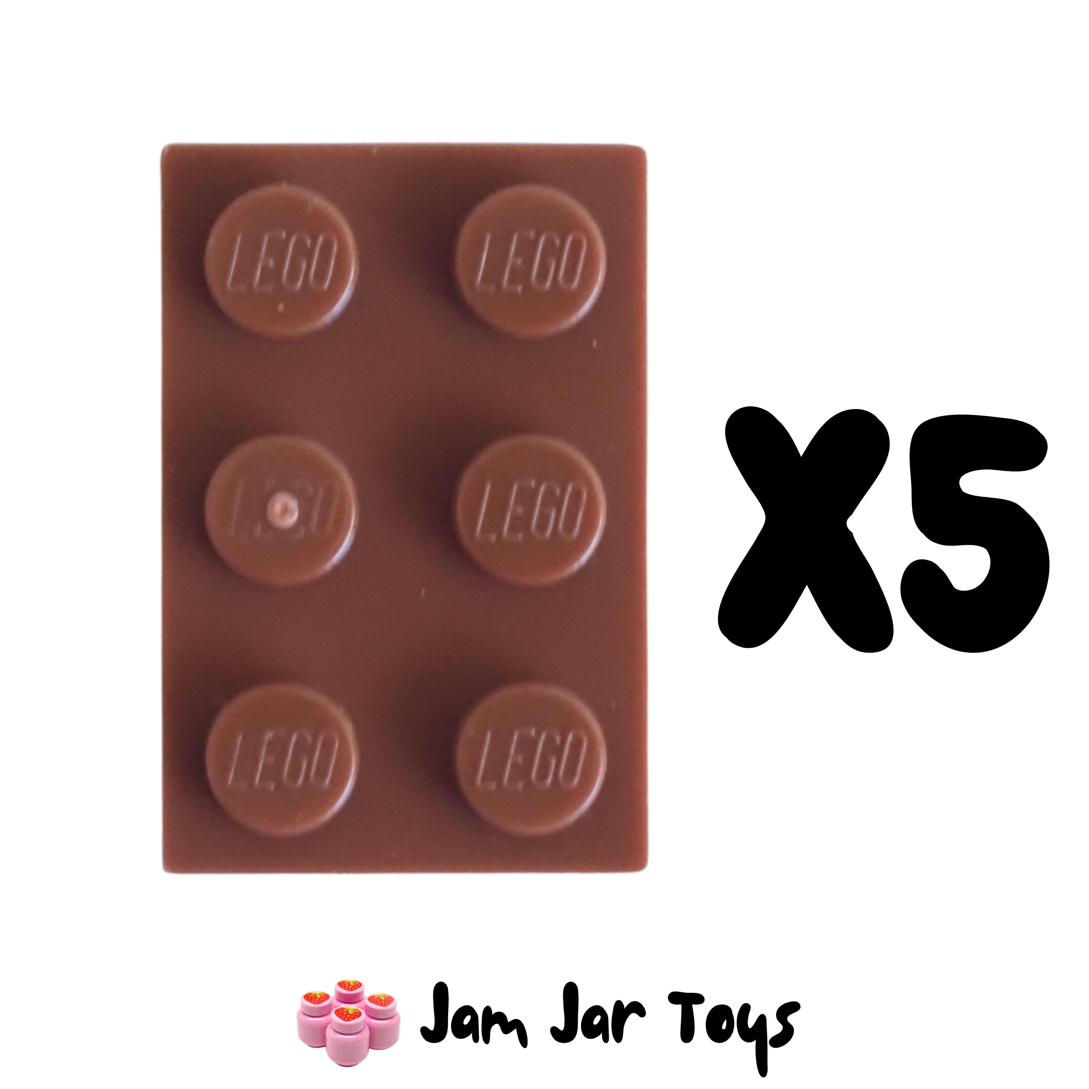 LEGO Five Reddish Brown 2 x 3 Tiles. ST39