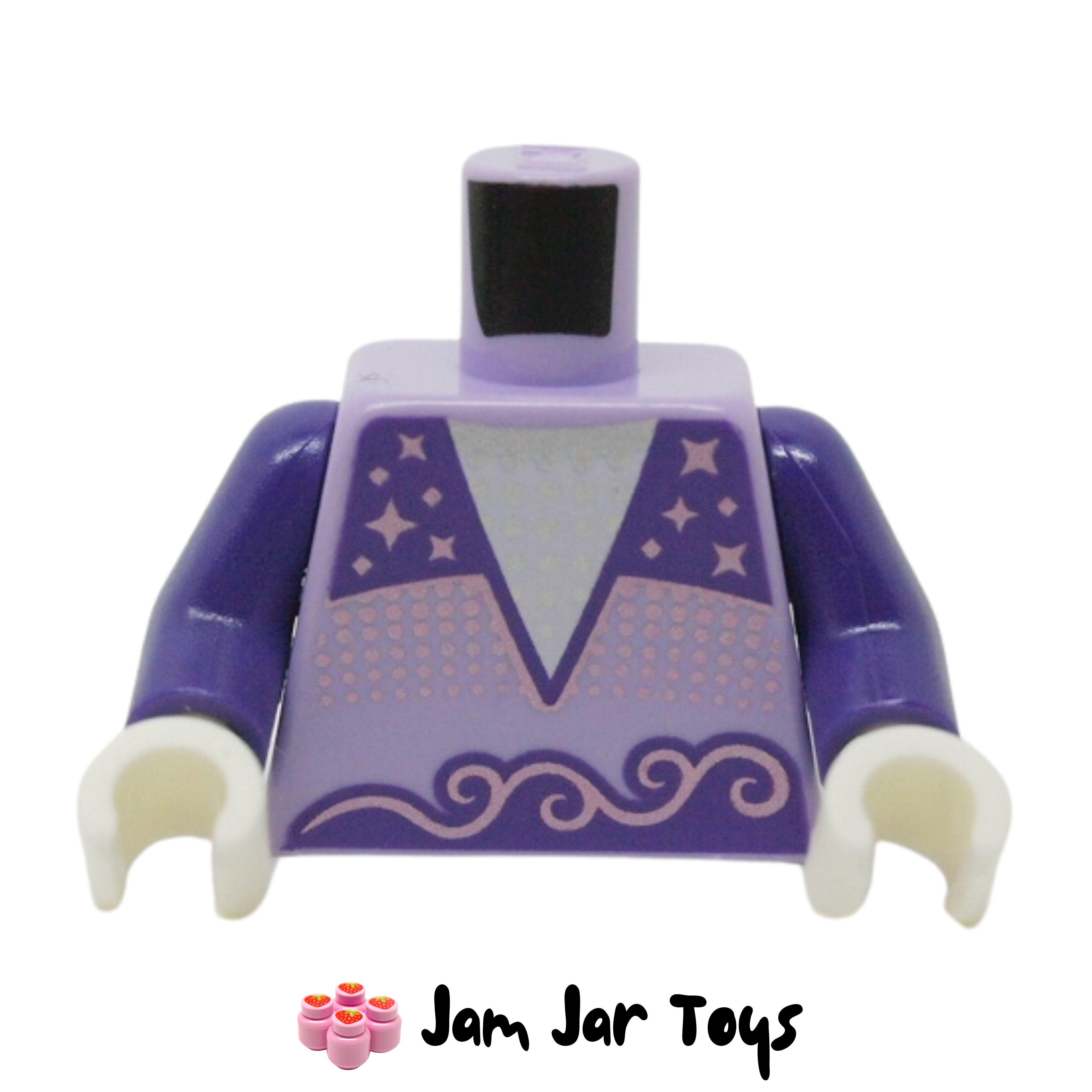LEGO Lavender Torso, Dark Purple Decorations, Stars, White Shirt ...