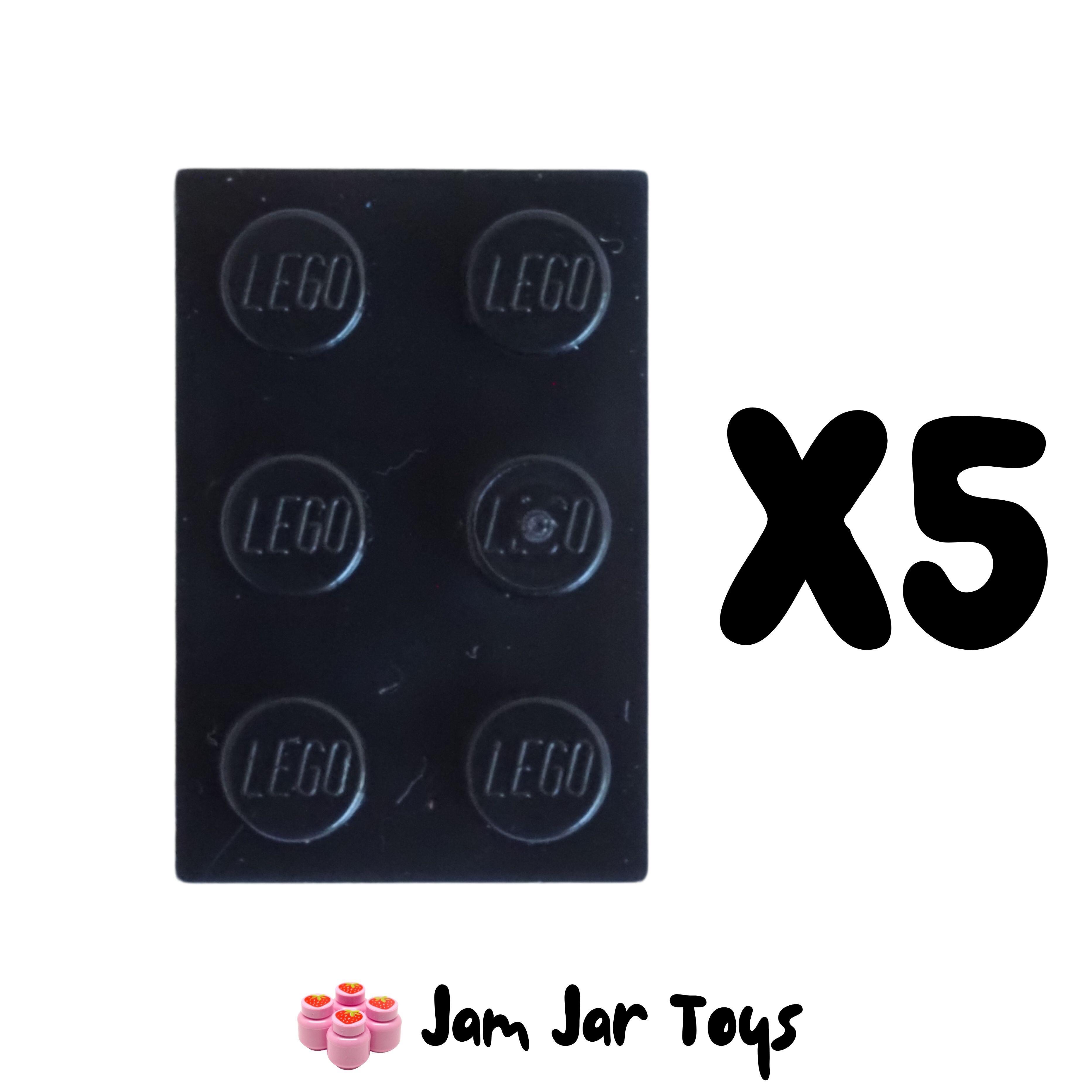 LEGO Five Black 2 x 3 Tiles. ST40