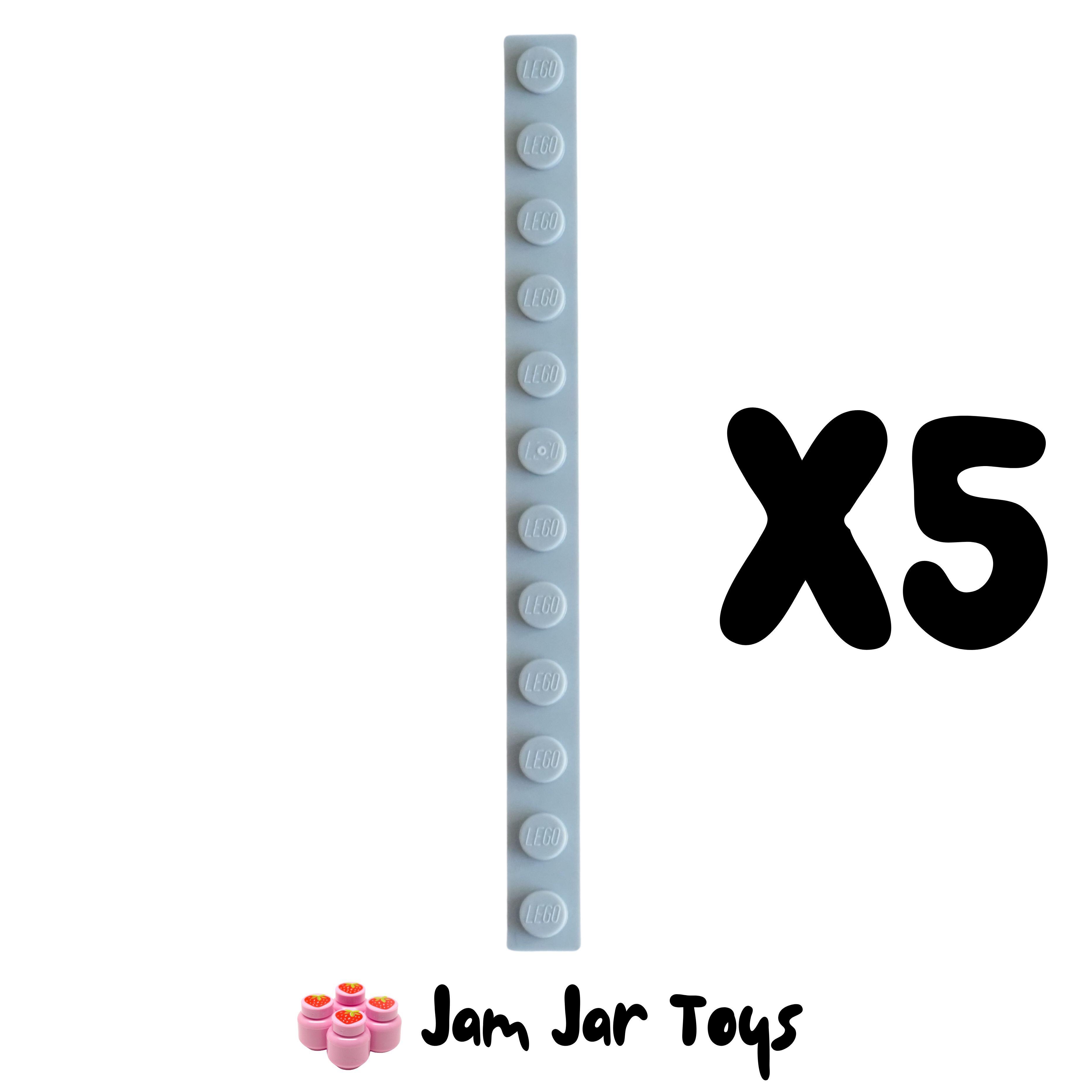 LEGO Five Light Bluish Grey 1 x 12 Plates. ST157