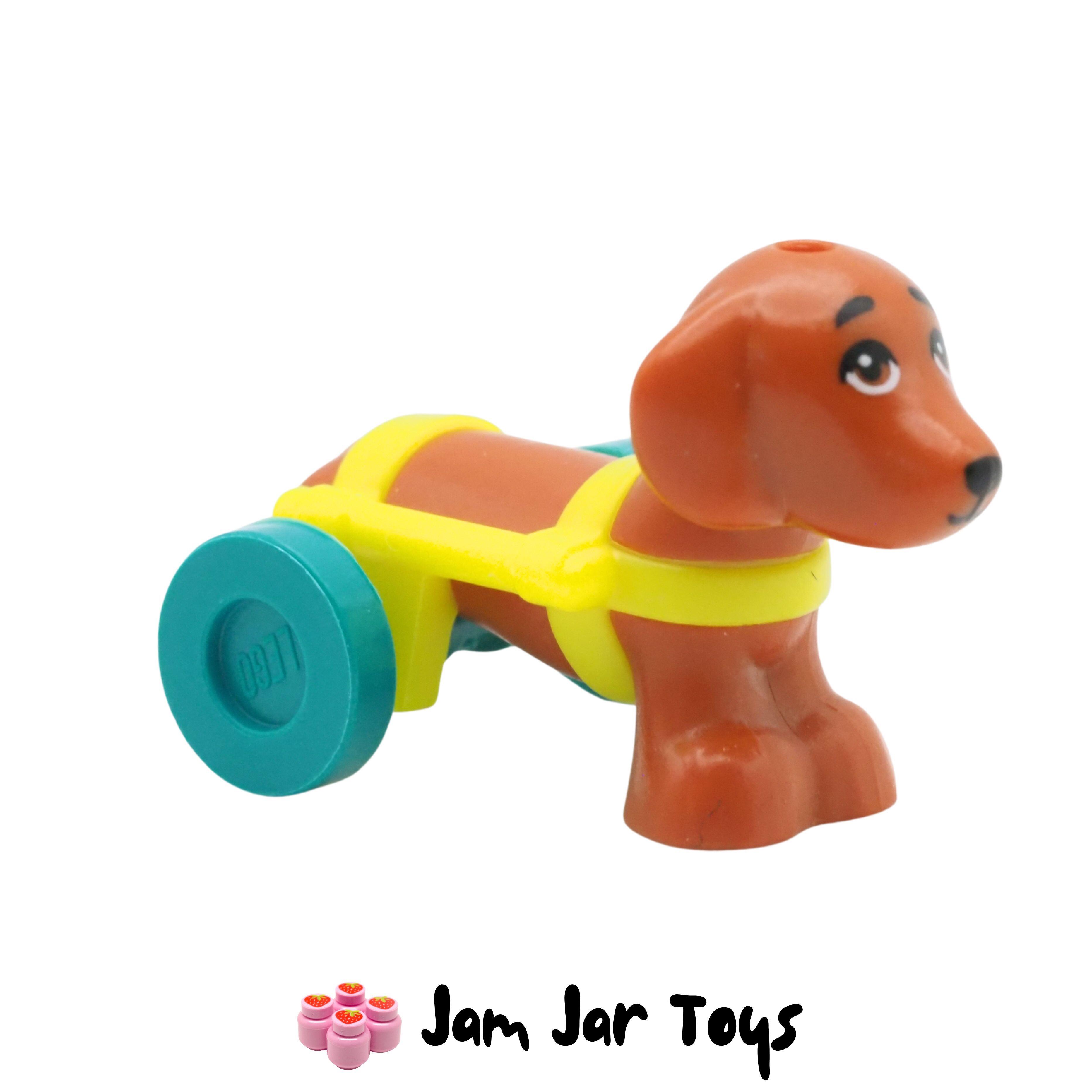 LEGO Pickle the Dachshund – Yellow Harness & Wheels. P215