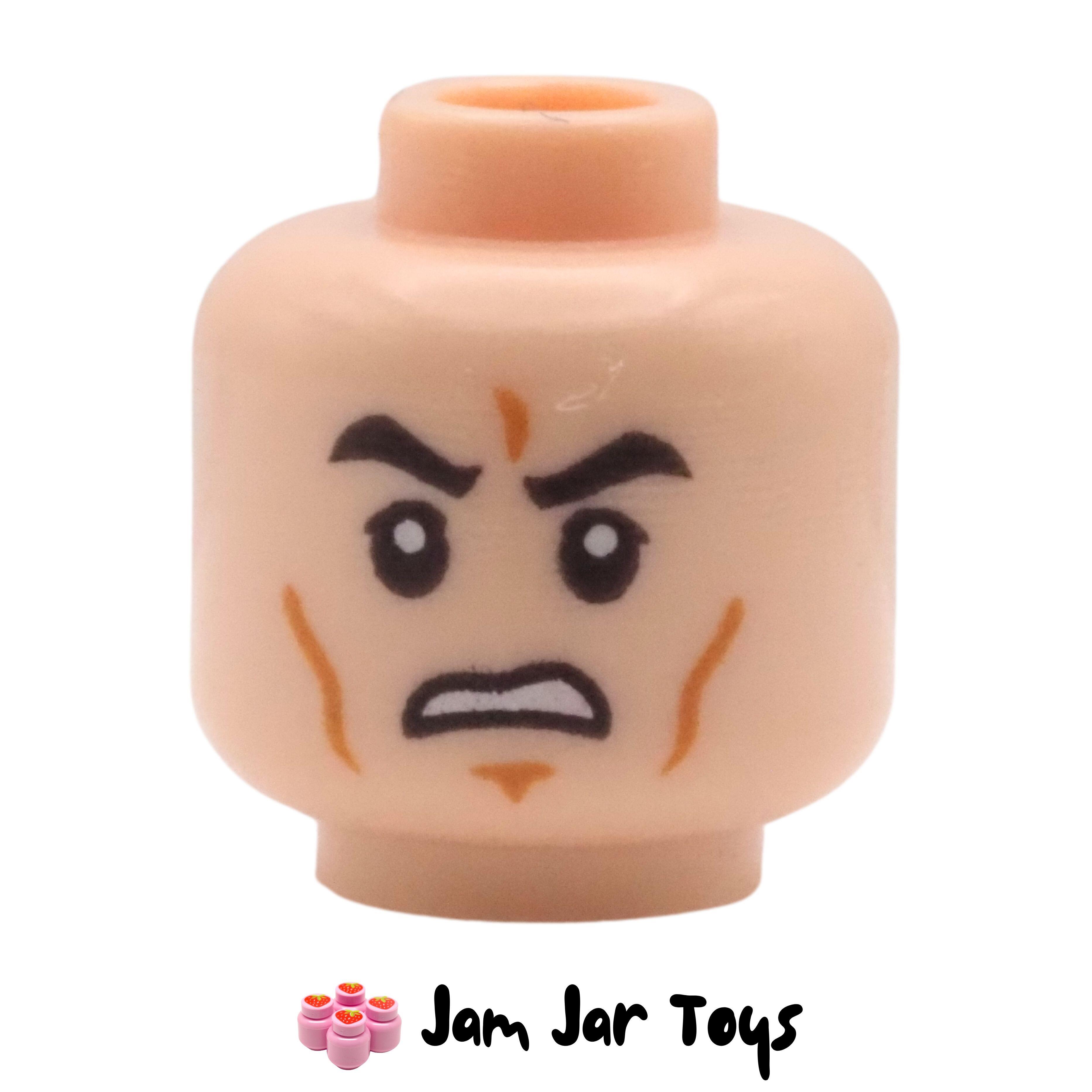 LEGO Light Nougat Head, Open Mouth Scowl, Forehead, Cheek and Chin ...