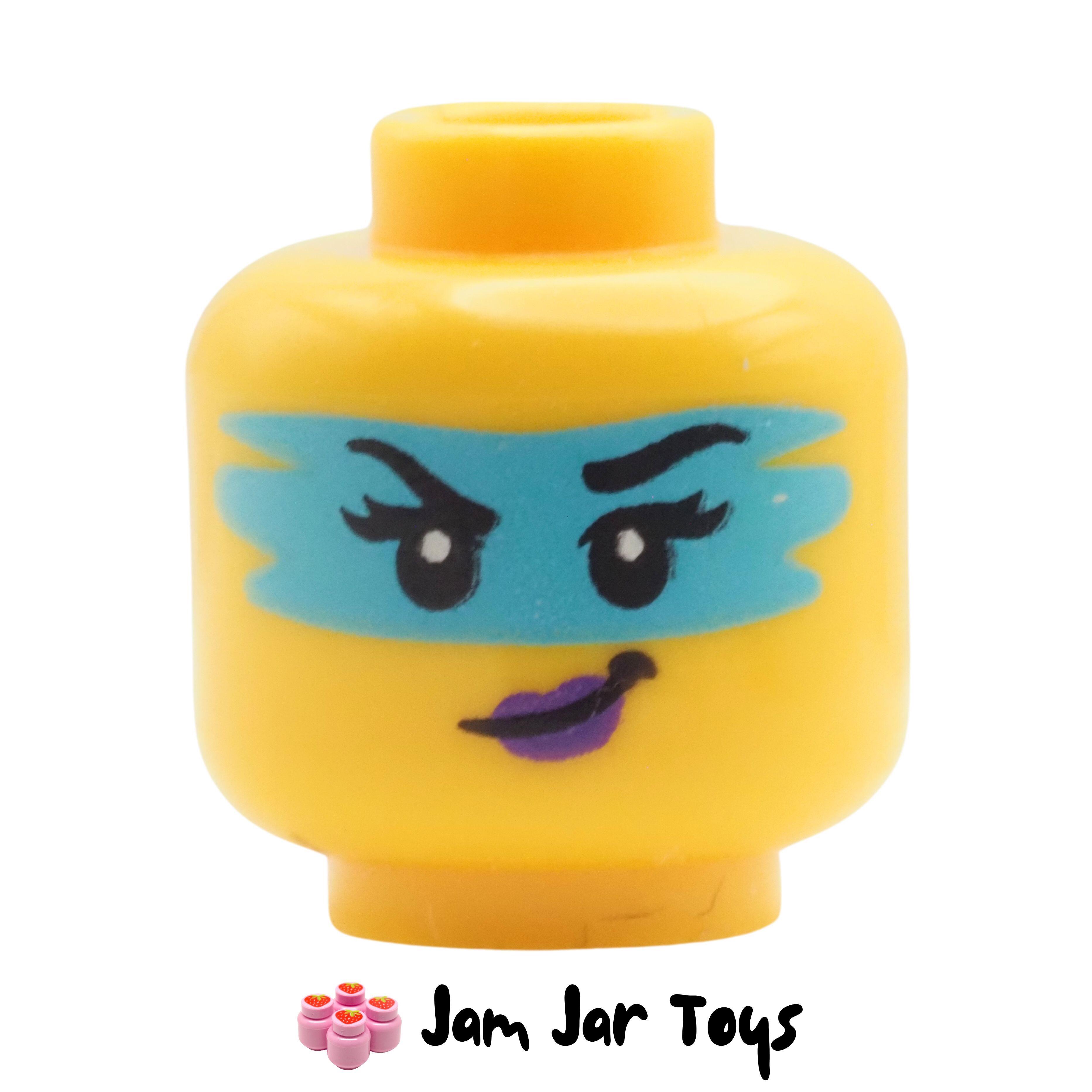 LEGO Zoey Yellow Head, Face Paint, Smile/Lopsided Grin. HF202