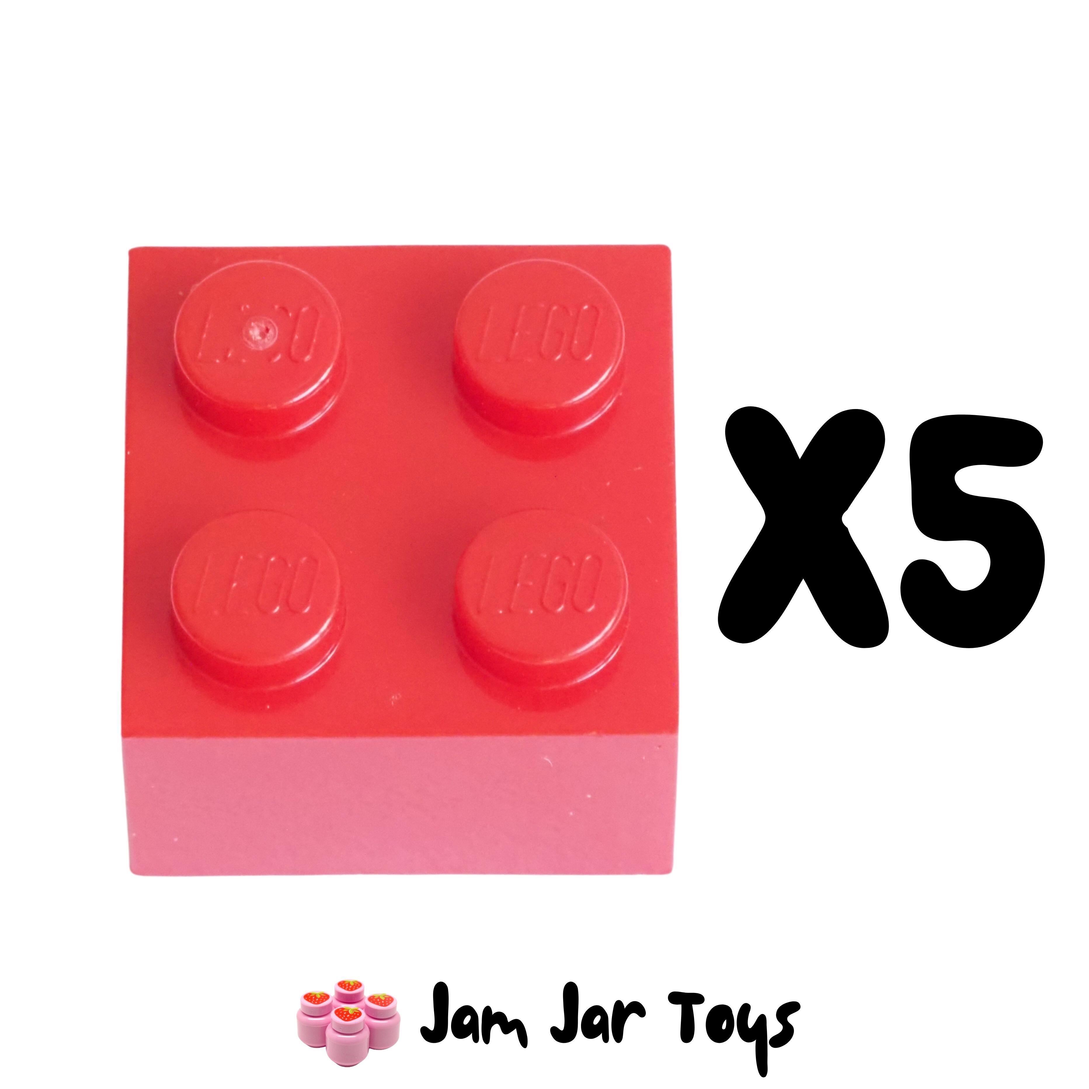LEGO Five Red Bricks 2 x 2. BK6