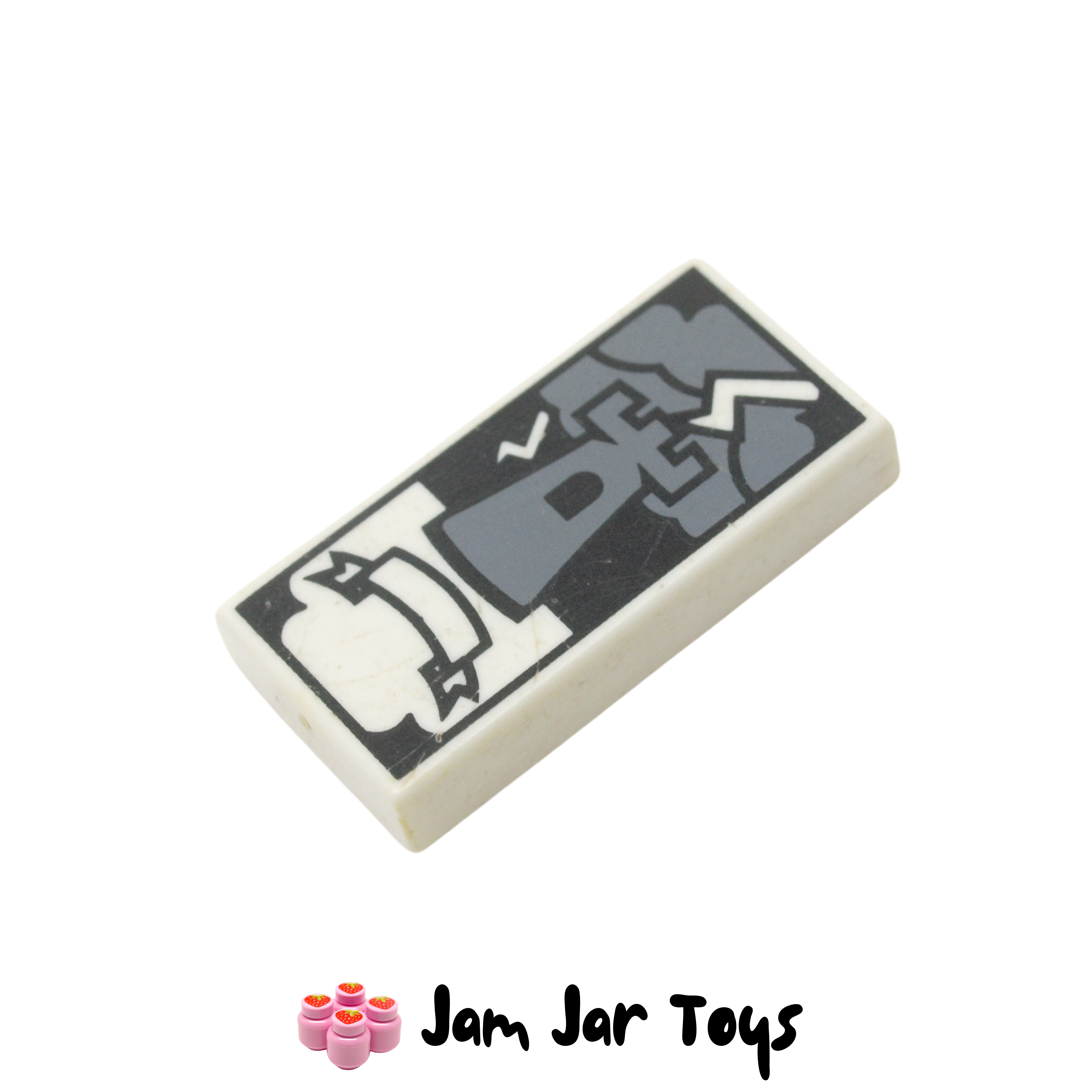LEGO Tarot Tower Card 1x2 Tile. PT36