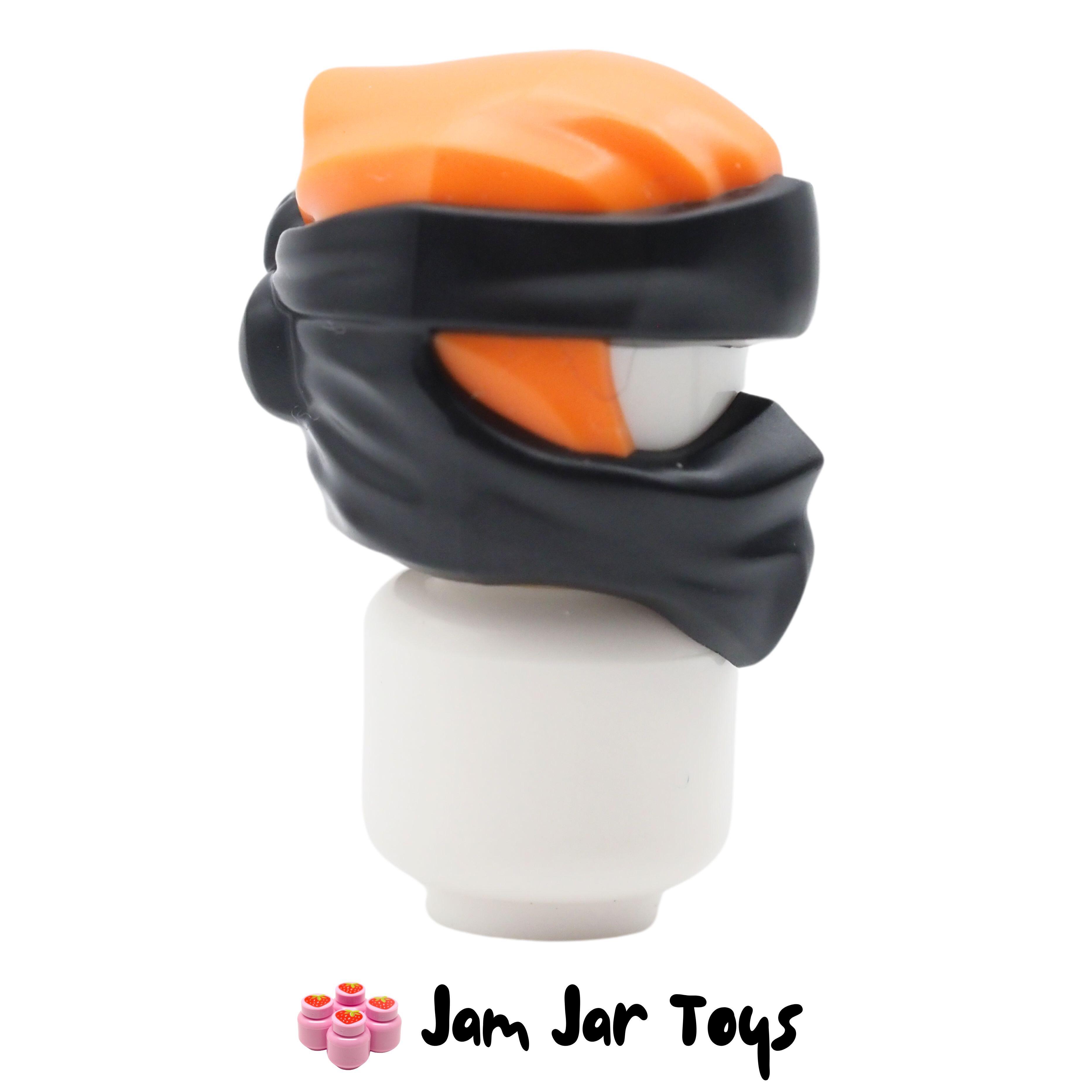 LEGO Orange Wrap, Short Back Knot, Black Mask. HG247