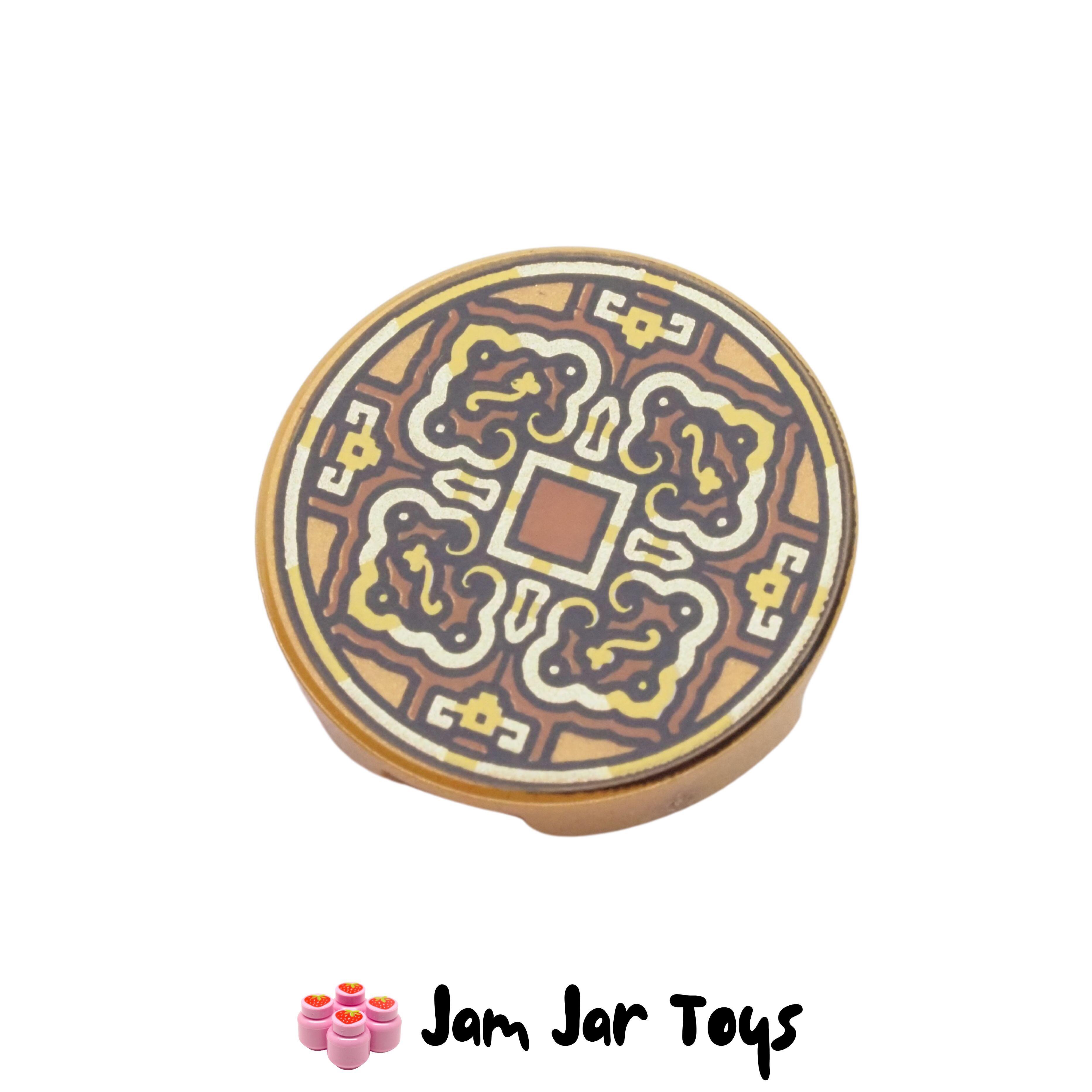 LEGO Pearl Gold Coin Round Tile, Dark 6516513 | JamJarToys