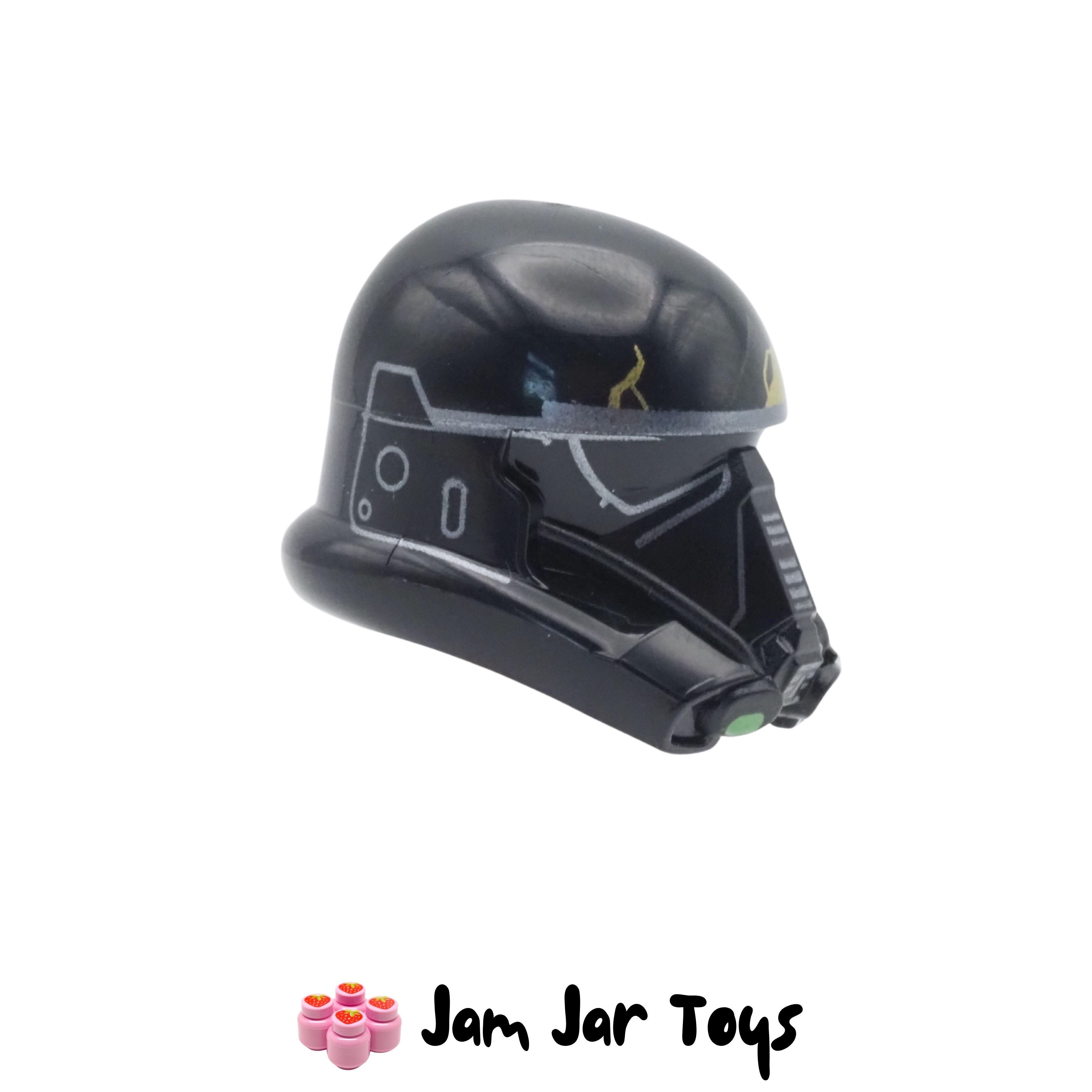 LEGO Death Trooper Helmet – Black, Gold Fractures | JamJarToys