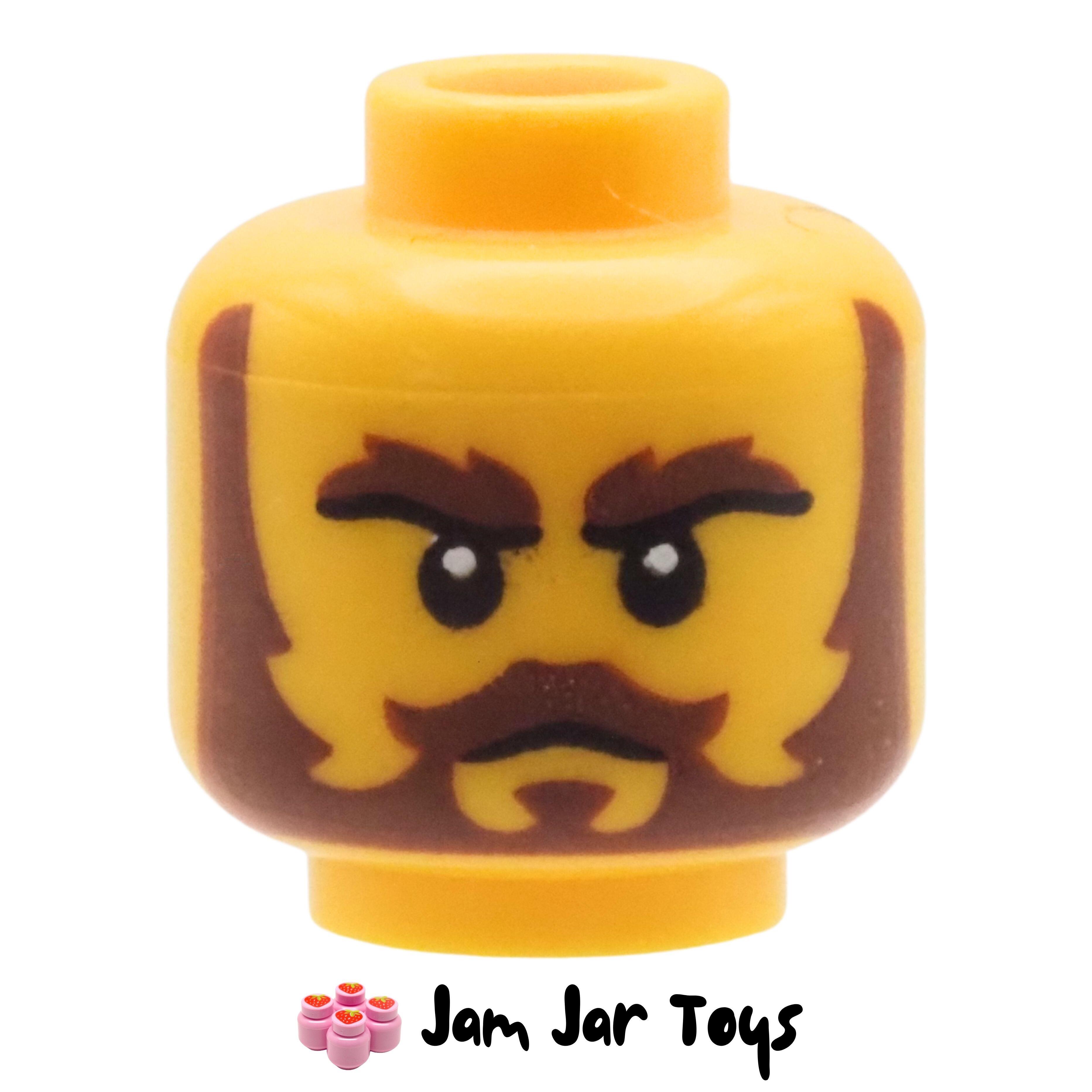 LEGO Minifigure Head – Beard & Sideburns | JamJarToys