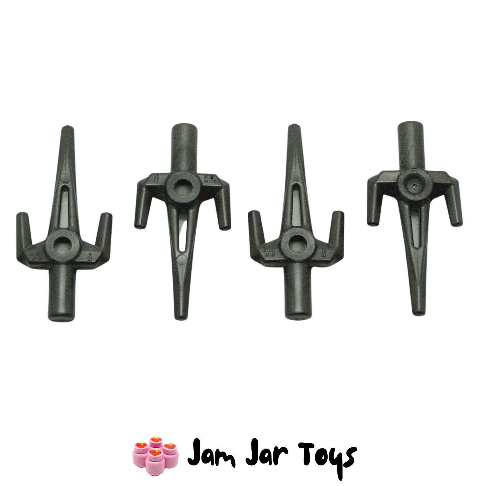 LEGO 4 x Ninjago Sai Weapon Pearl Dark Grey W35