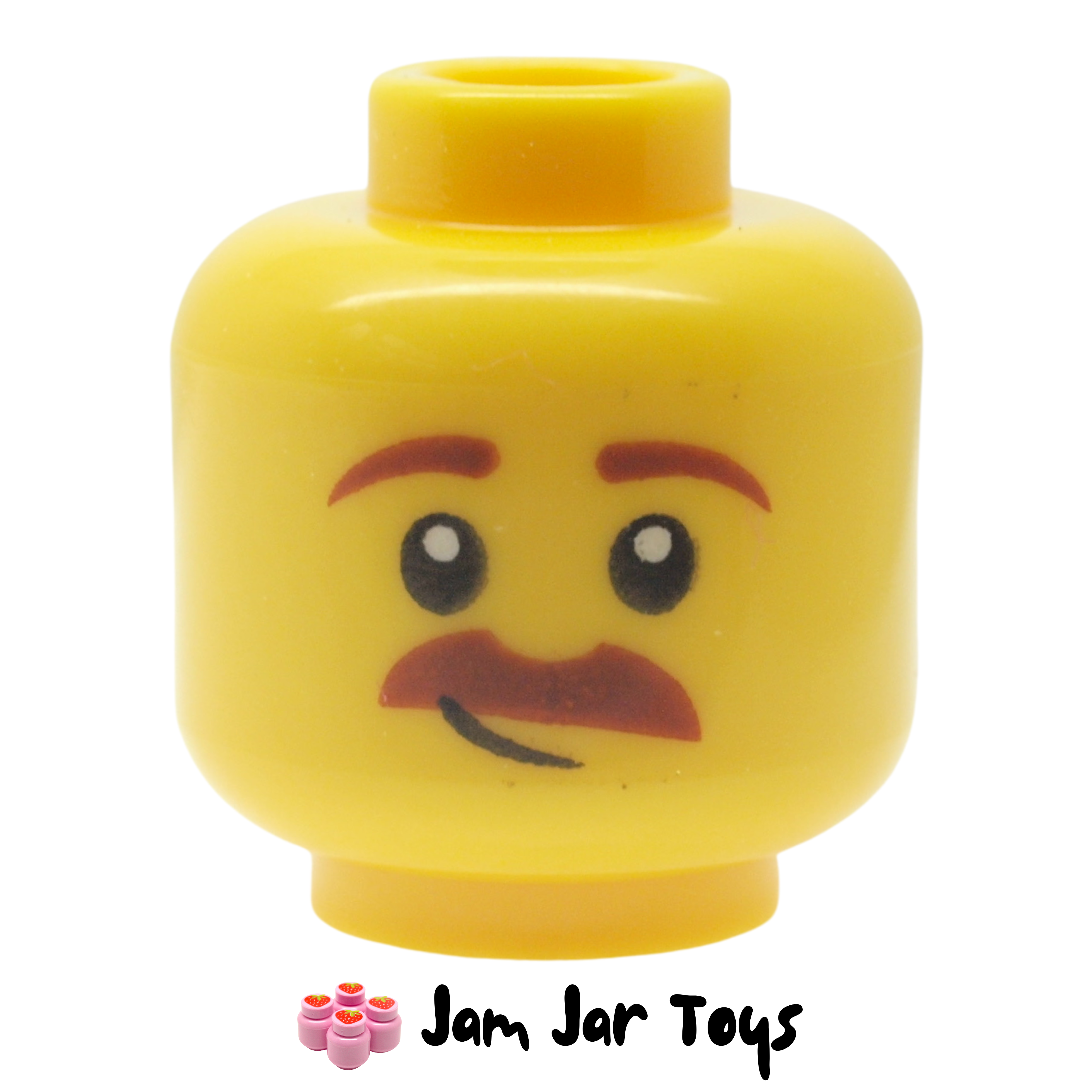 LEGO Dual Sided Head, Thick Reddish Brown 6226749 | JamJarToys