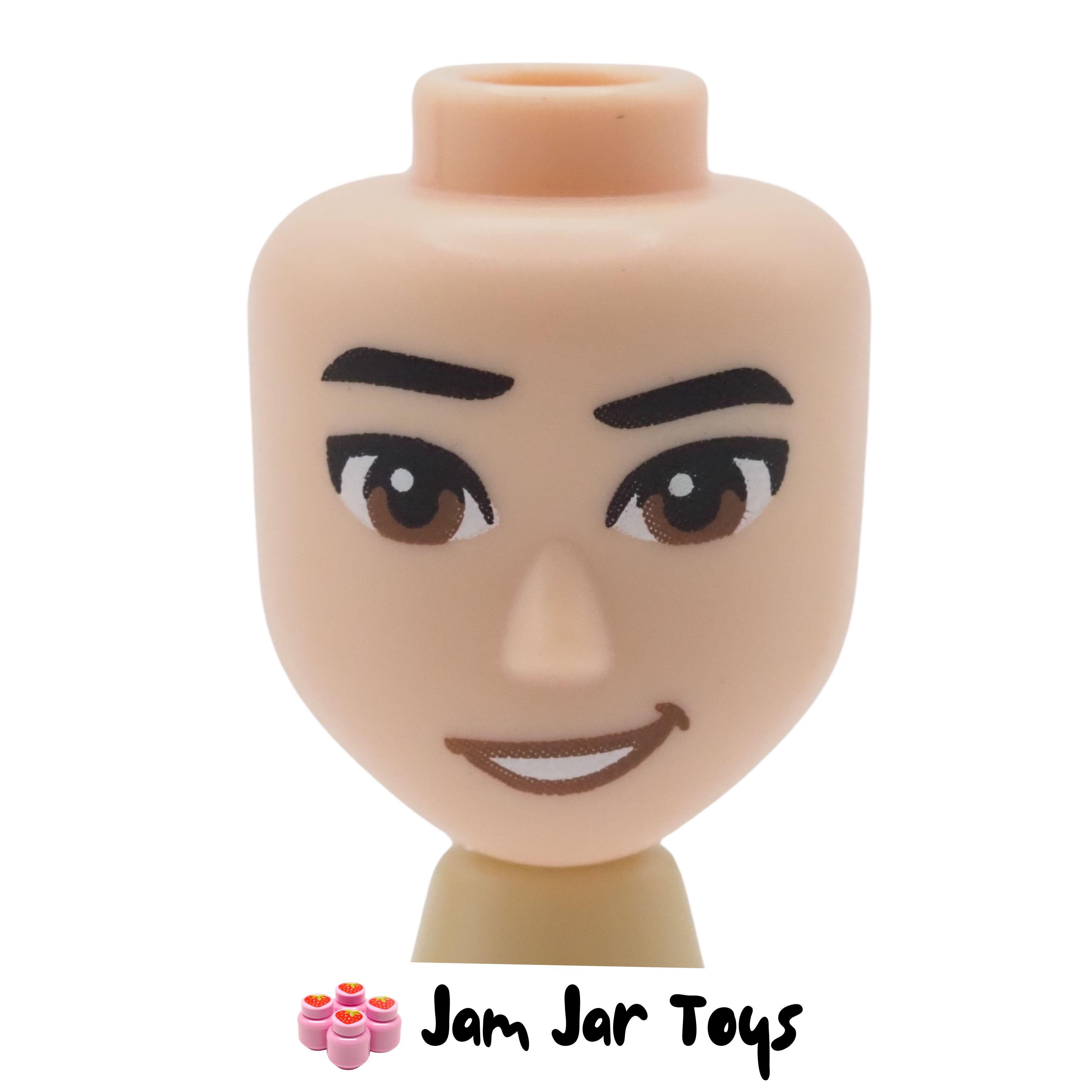 LEGO Ji-Won Light Nougat Head, Lopsided Smile, Raised Right Eyebrow. MDH115
