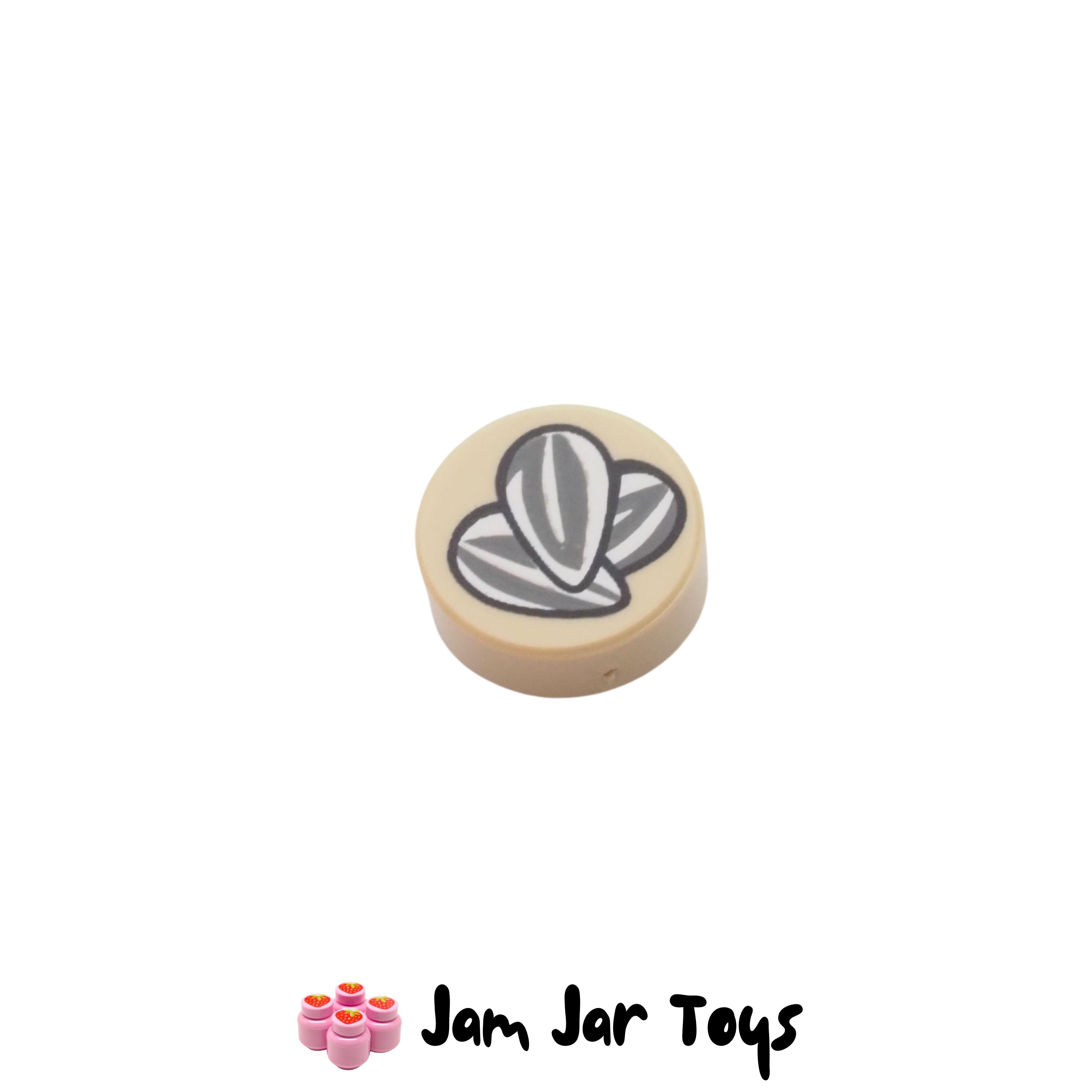 LEGO Tan Sunflower Seeds Round 1 x 1 Tile. PT107