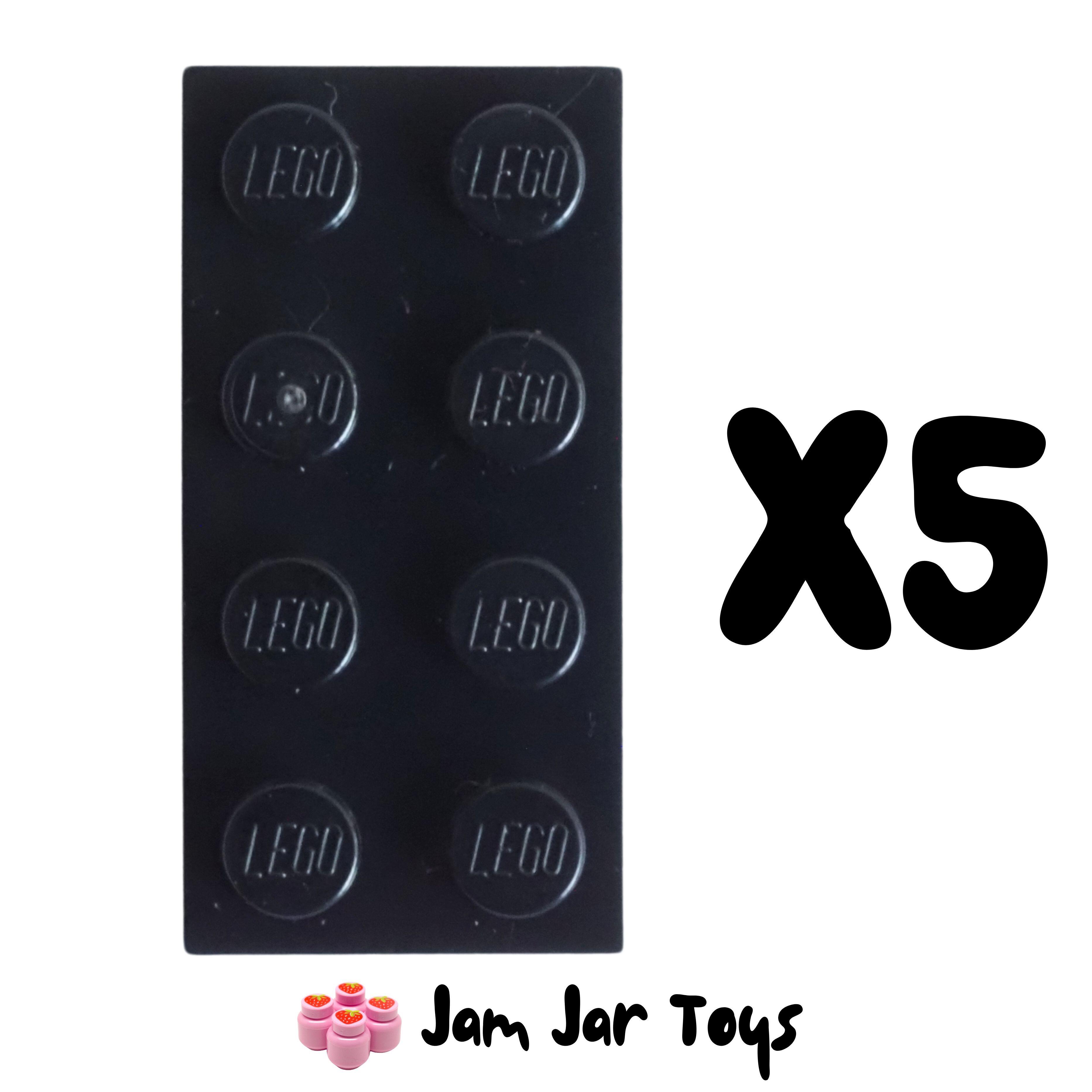 LEGO Five Black 2 x 4 Tiles ST1