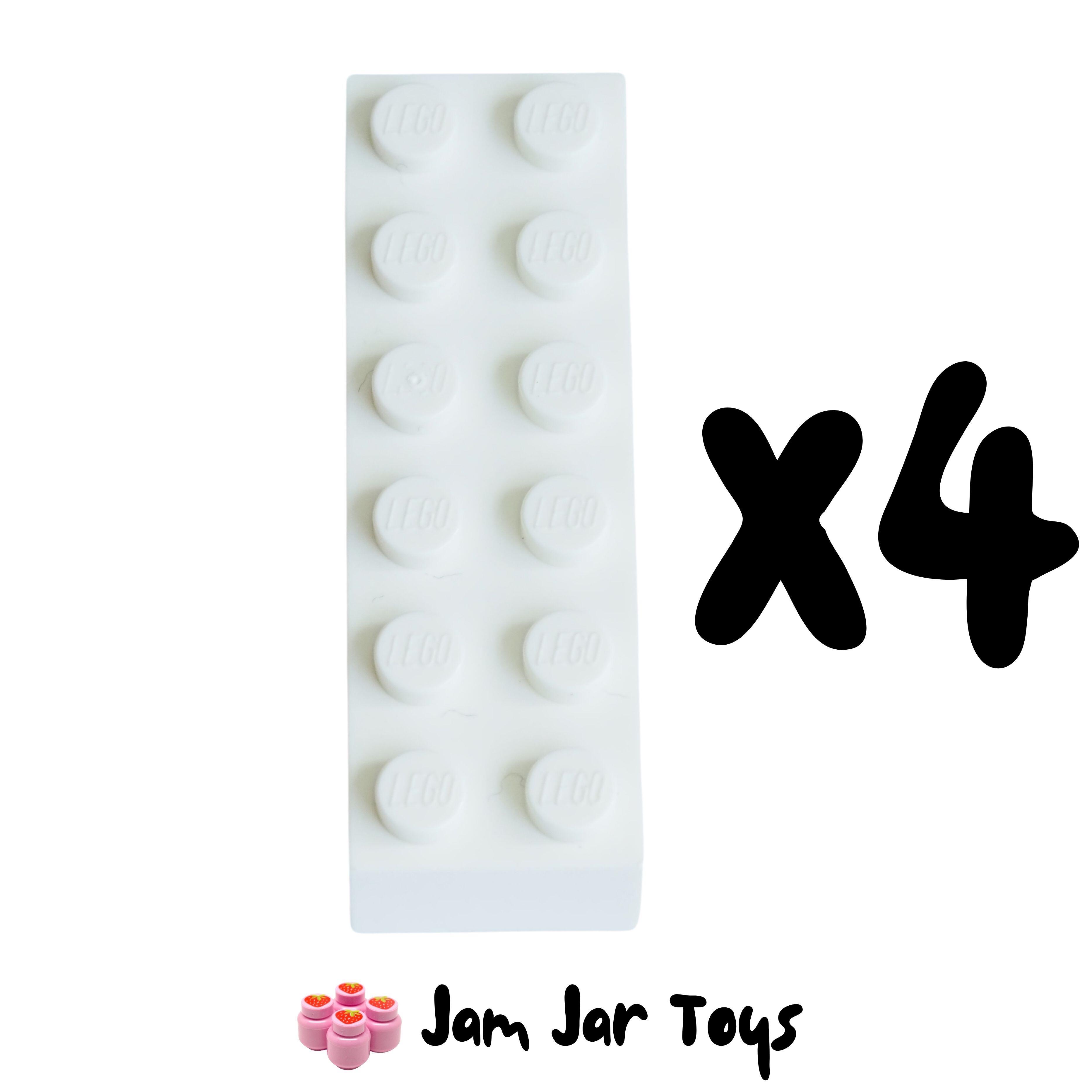 LEGO Four White Bricks 2 x 6. BK67